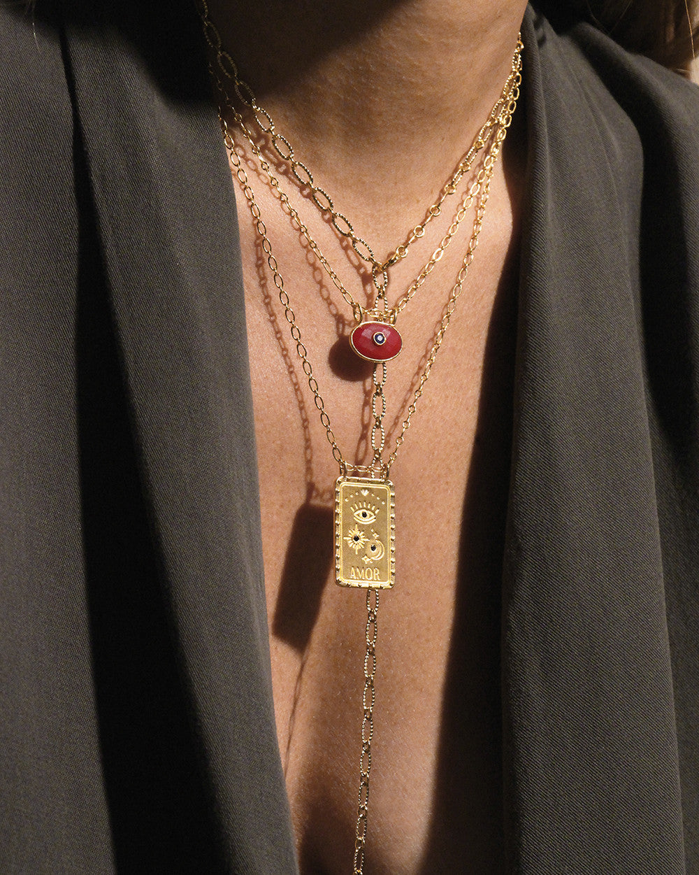 Nilaï Colliers Collier Mini Deva femme rose | Sarenza France