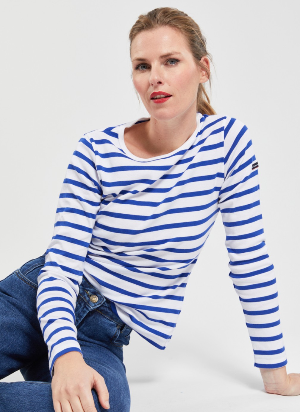 Armor Lux Marinière Crozon blanc/etoile (Bleu) - Vêtements chez Sarenza ...