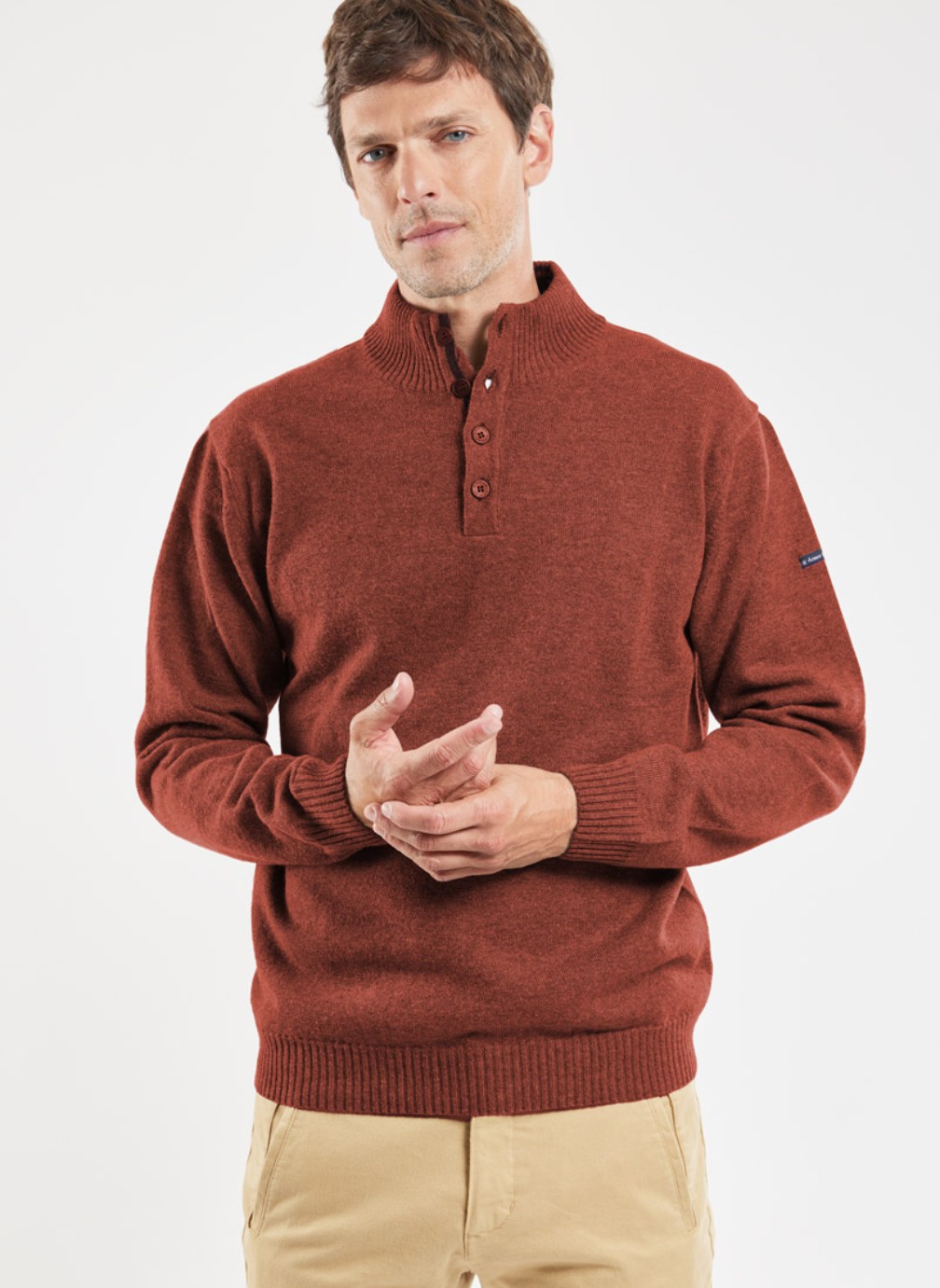 Armor Lux Pulls Pull 72539 deep paprika/acajou foncé homme orange ...