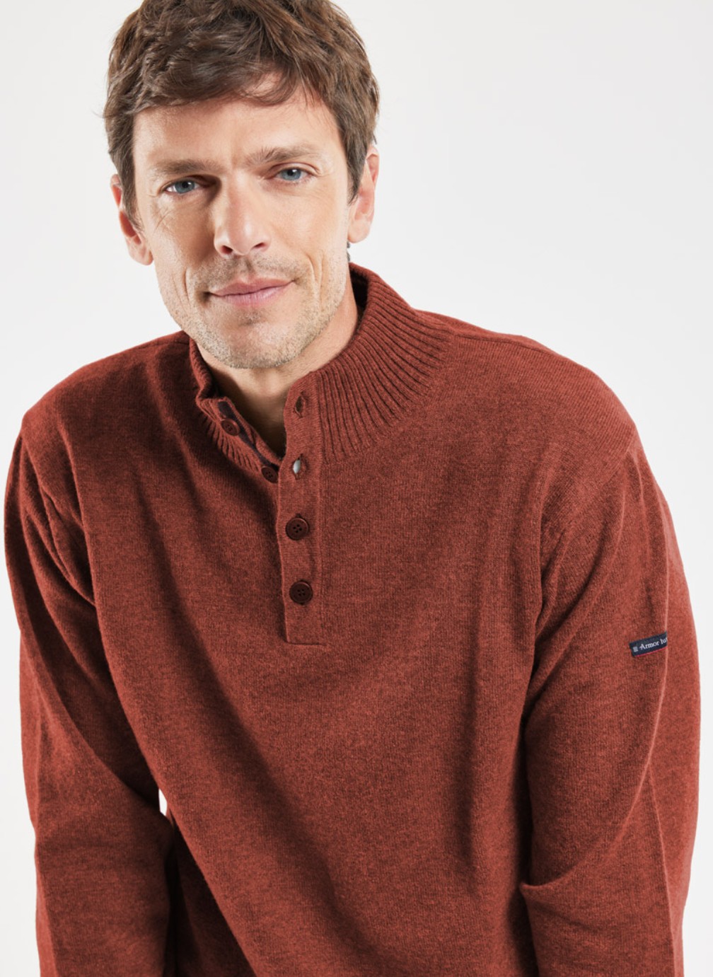 Armor Lux Pulls Pull 72539 deep paprika/acajou foncé homme orange ...