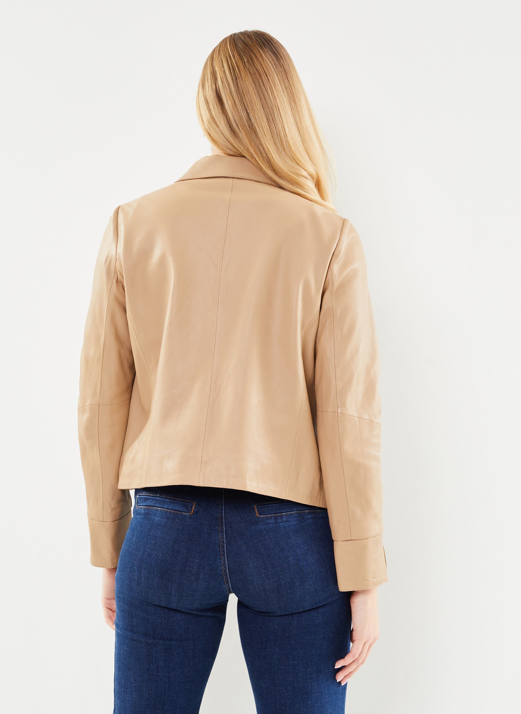 Oakwood Vestes en cuir DARLA femme beige | Sarenza France