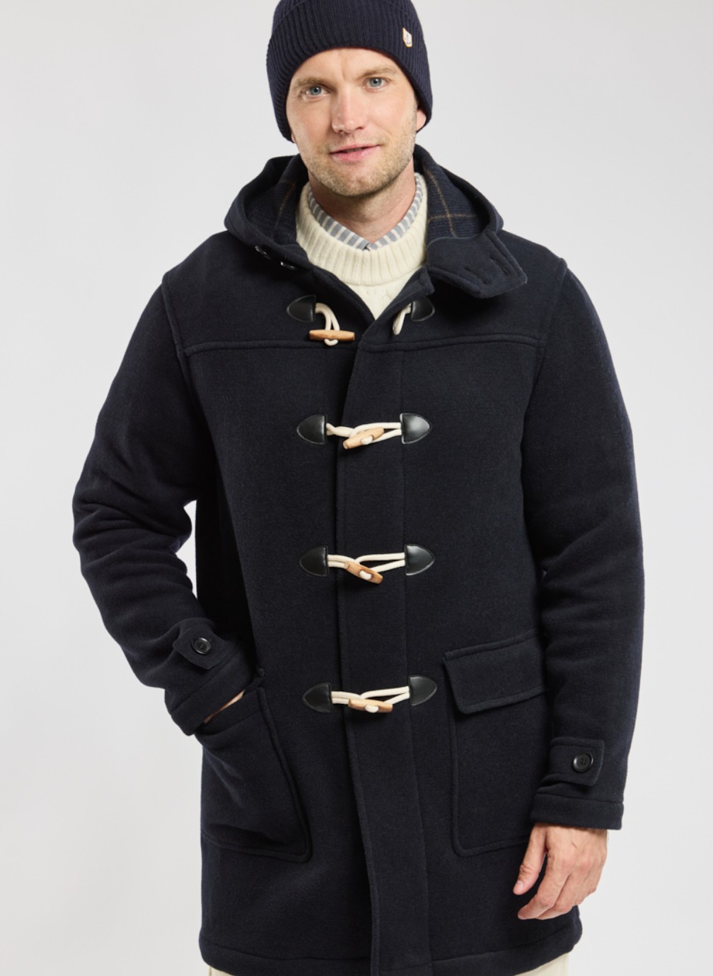 Armor Lux Duffle-coats Duffle-coat Heritage rich navy/carreaux rich na ...