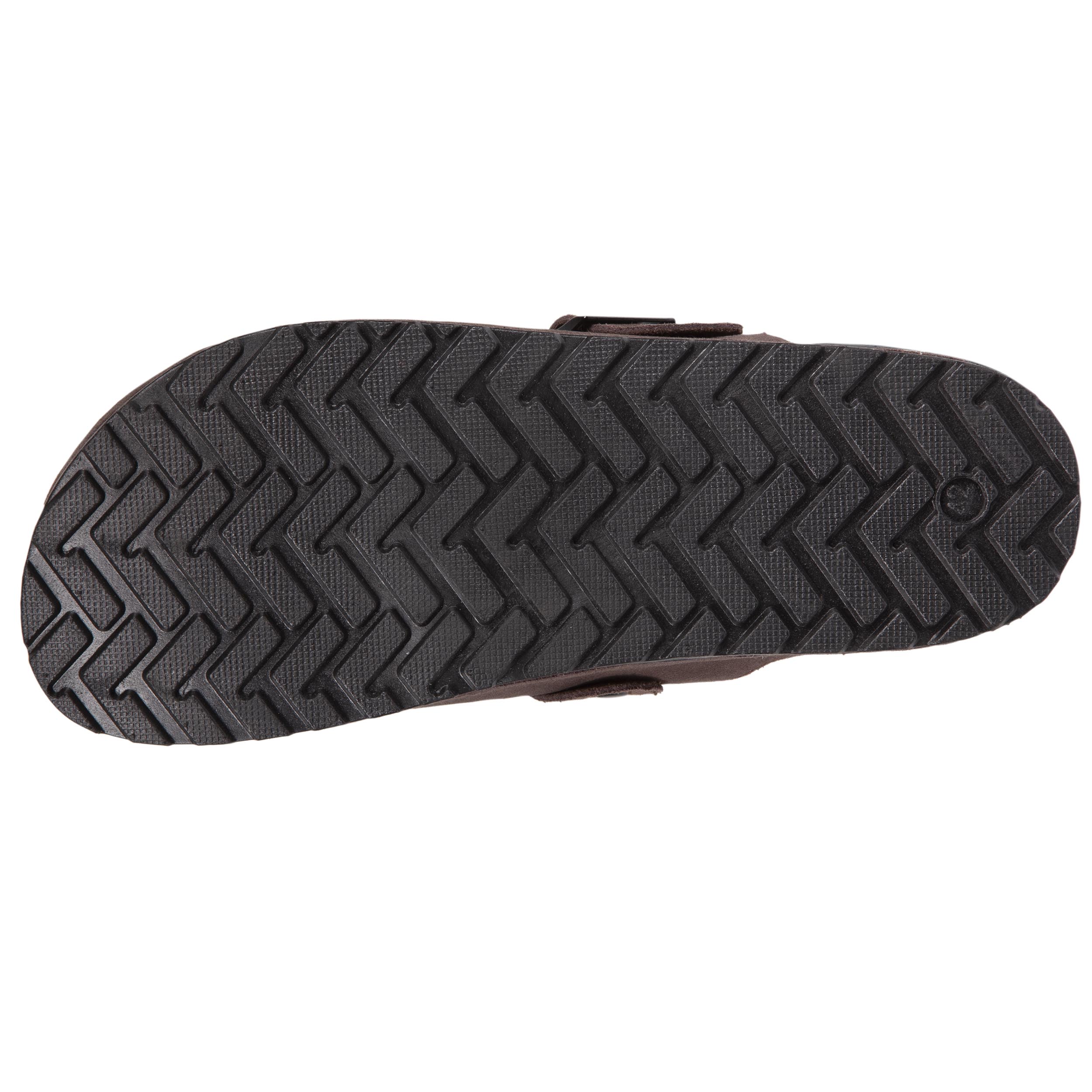 Isotoner Sabots mules cuir Homme Chocolat (Marron) - Chaussons chez ...