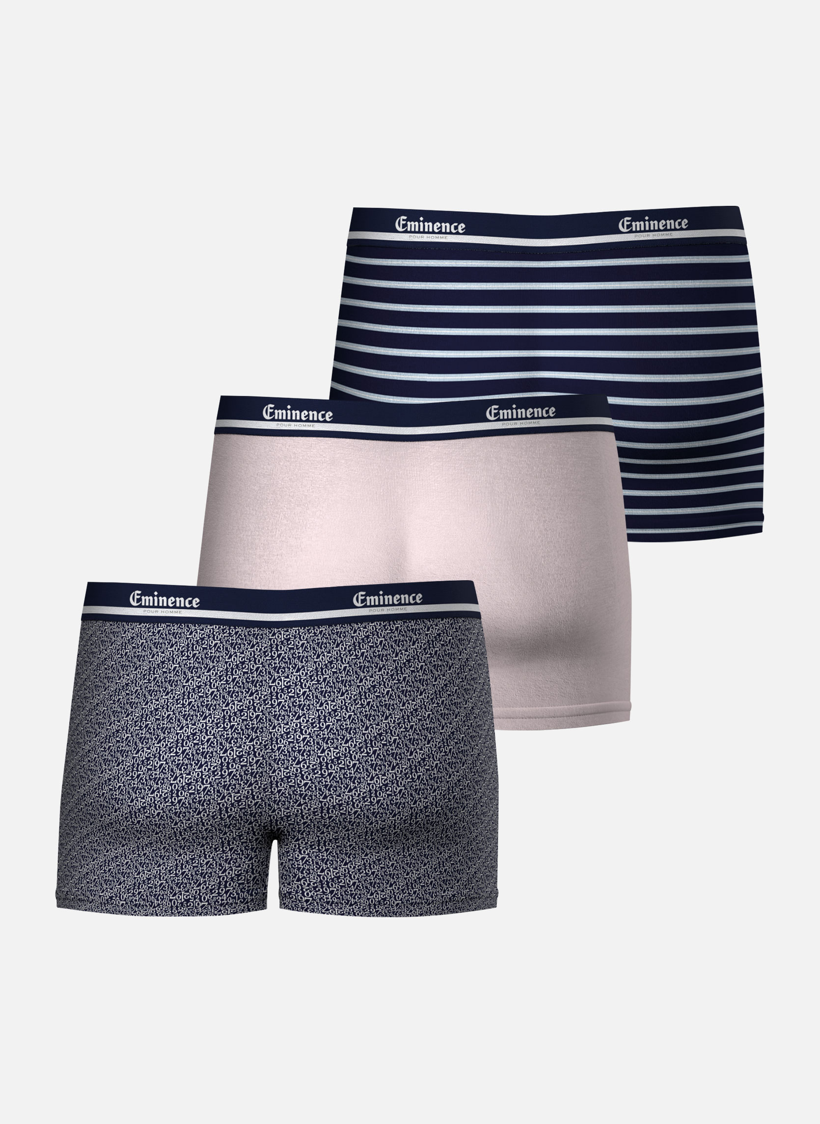 Eminence Lot de 3 boxers Gentleman Rose (Rose) - Vêtements chez Sarenza ...