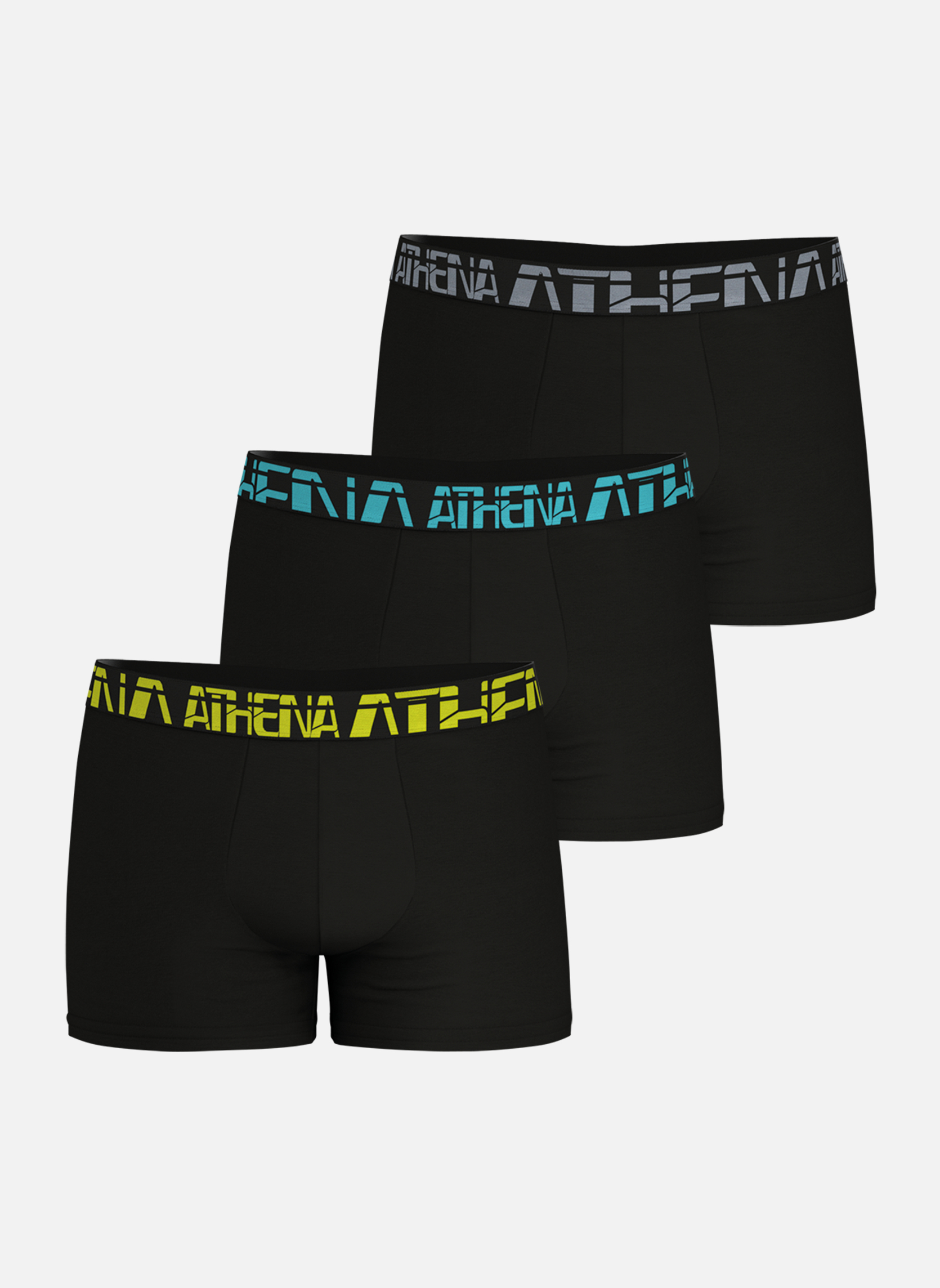 ATHENA Boxers Lot de 3 boxers homme Seconde Peau noir | Sarenza France