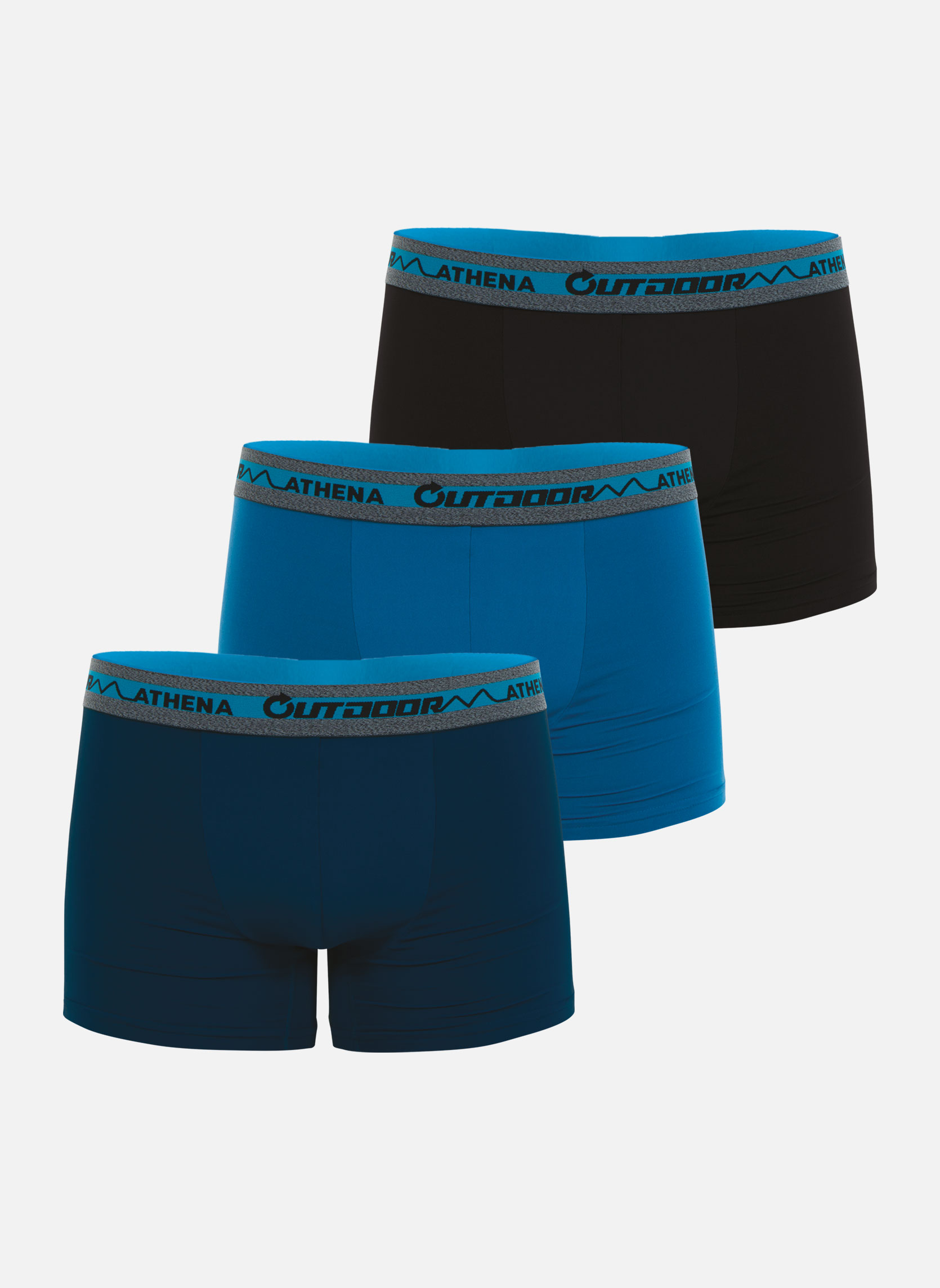 ATHENA Boxers Lot de 3 boxers recyclé homme Outdoor homme bleu ...