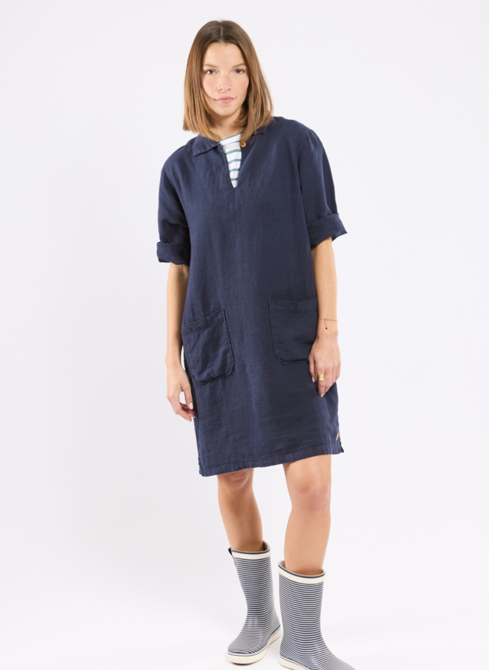 Armor Lux Robes Robe 79872 seal femme bleu | Sarenza France