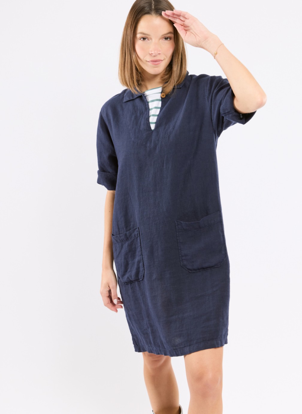 Armor Lux Robes Robe 79872 seal femme bleu | Sarenza France