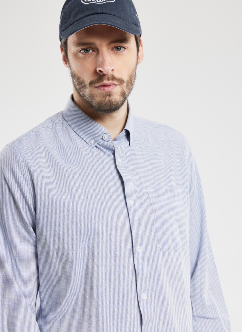 Armor Lux Chemises Chemise 72529 milleraie marine/milk homme gris ...