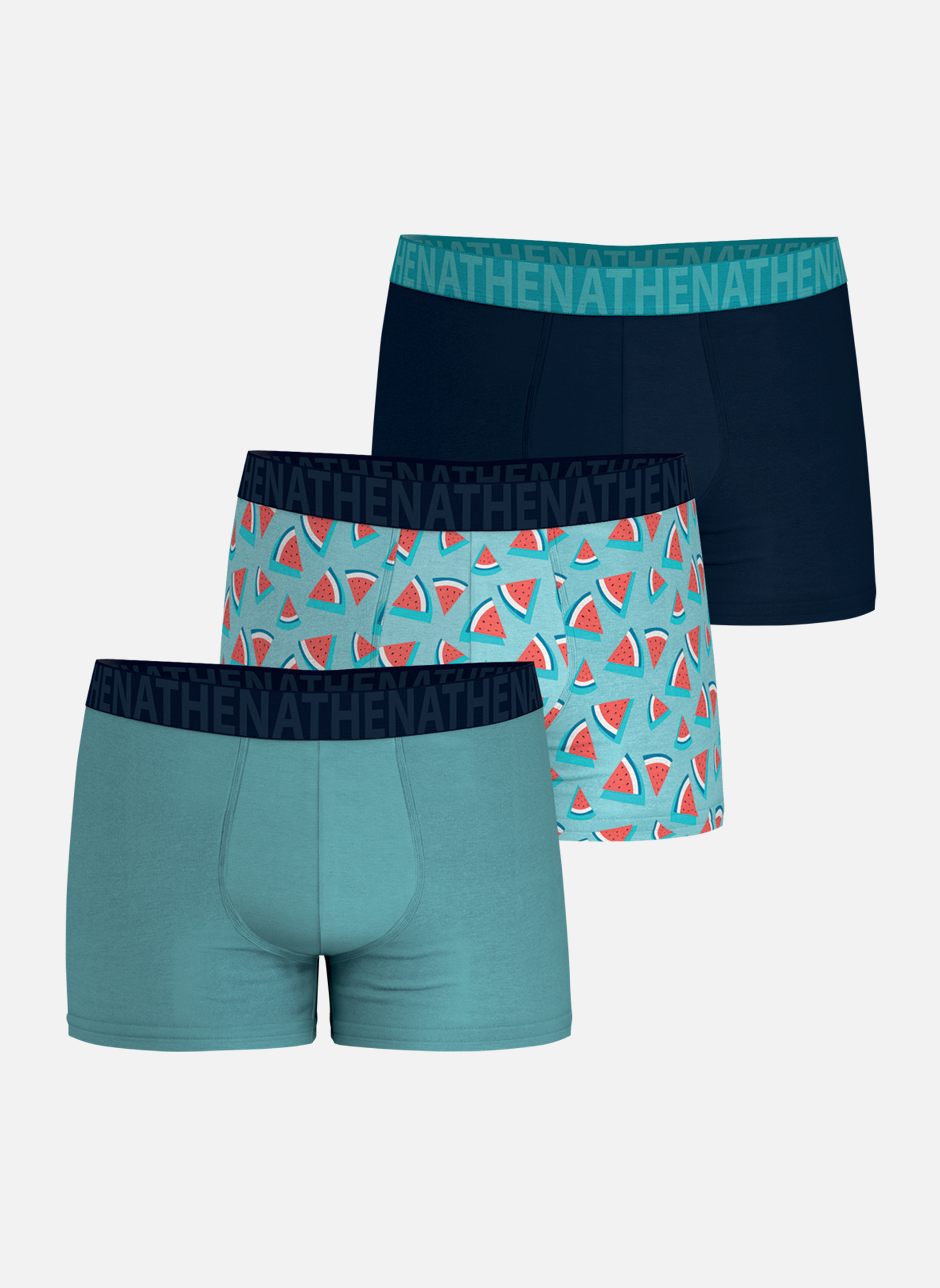 ATHENA Boxers Lot de 3 boxers homme Easy Fun Athena homme bleu ...