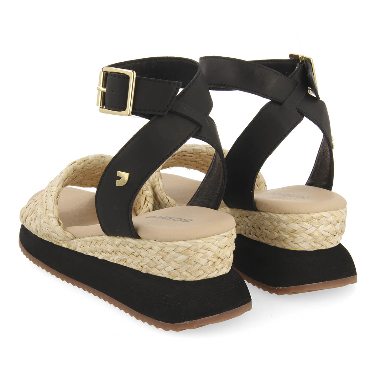 Gioseppo Casual Sandals - Sandales De Sport Beige Et Noir Avec Talon ...