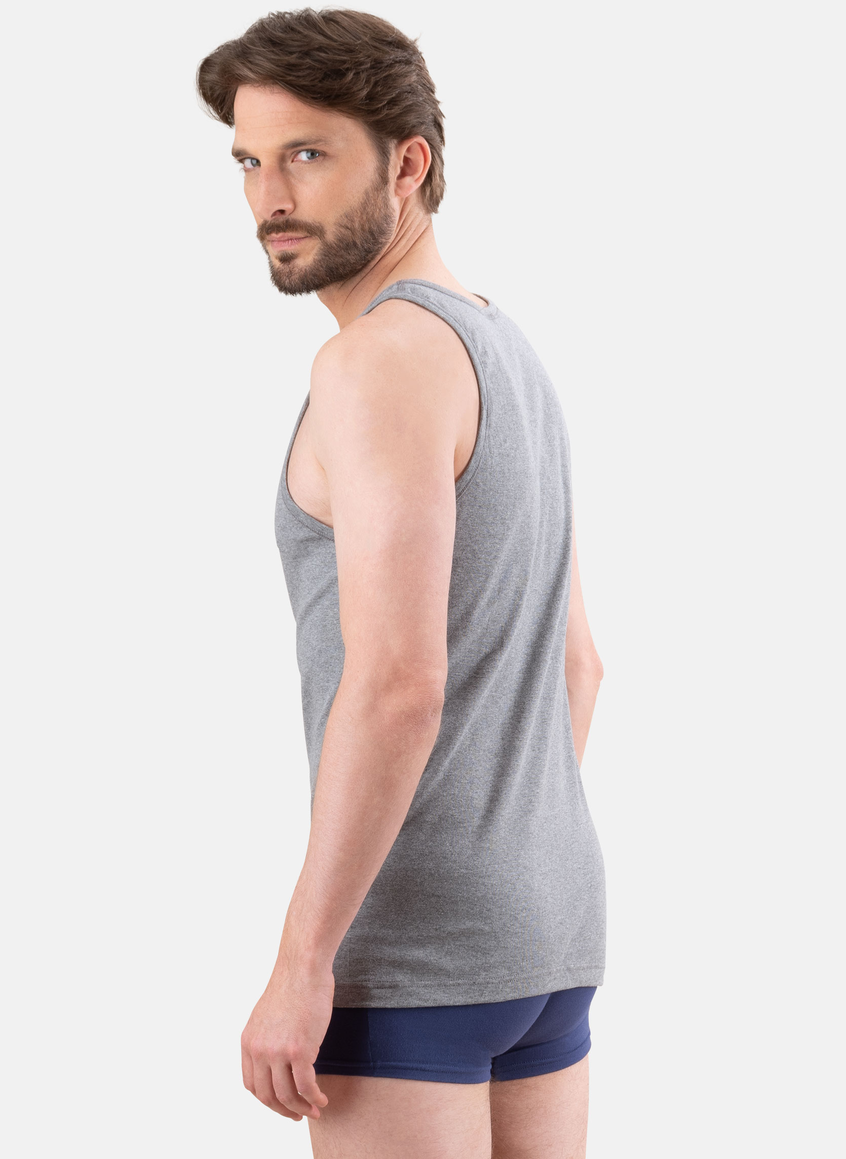 Eminence Débardeurs Débardeur Pur coton Premium homme gris | Sarenza France