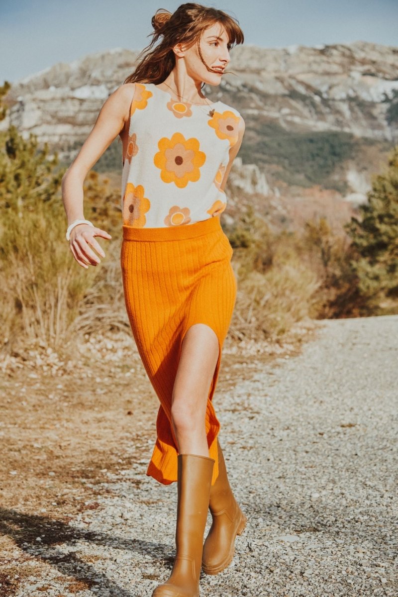 Studio Cashmere8 Jupes mi-longues Jupe longue femme en cachemire ...