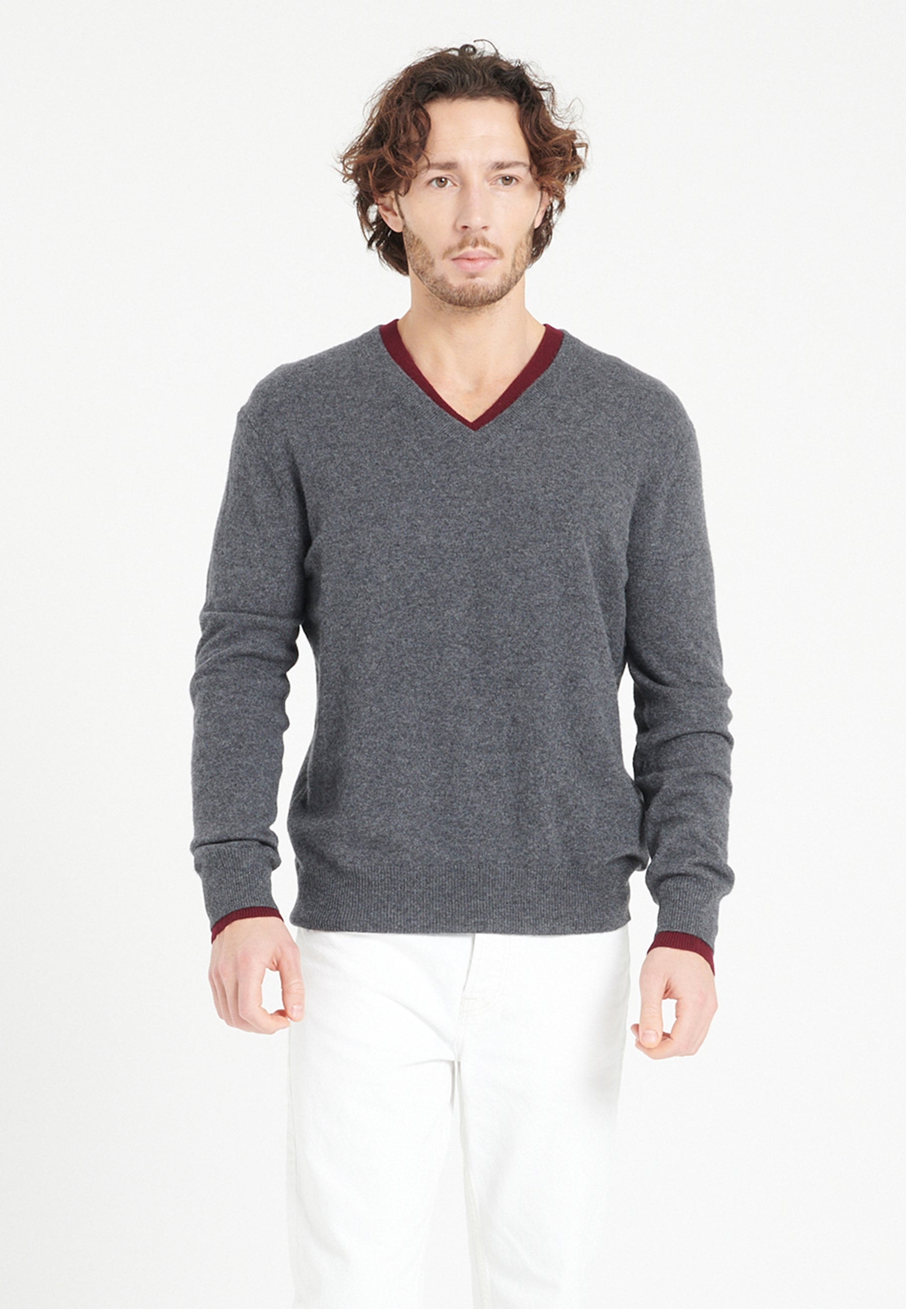 Studio Cashmere8 Pulls Pull col V homme en cachemire - LUKE 1 homme ...