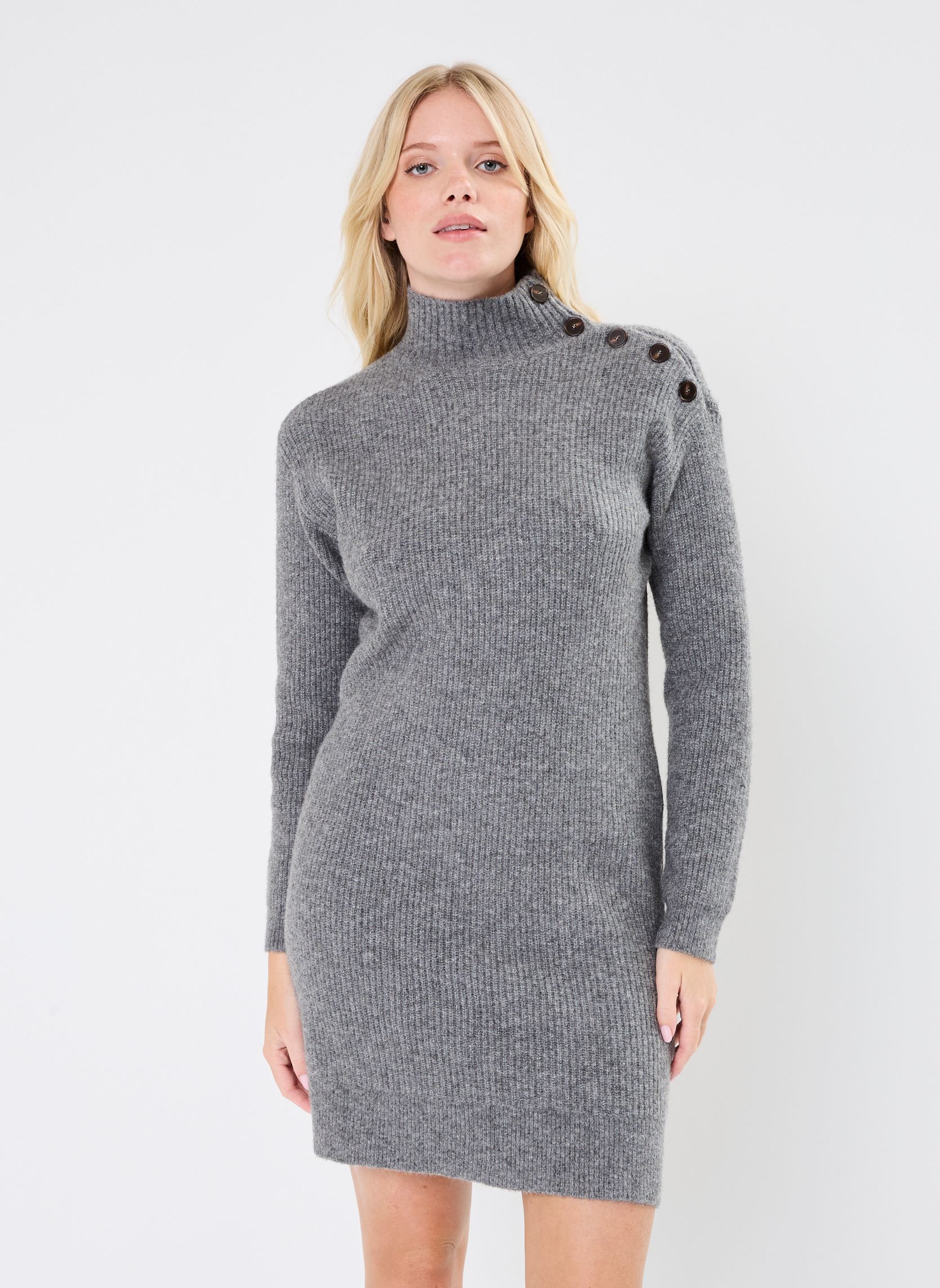 Georgia Rose Robes Robe mini - Robe pull RMALDIVES femme gris | Sarenza ...