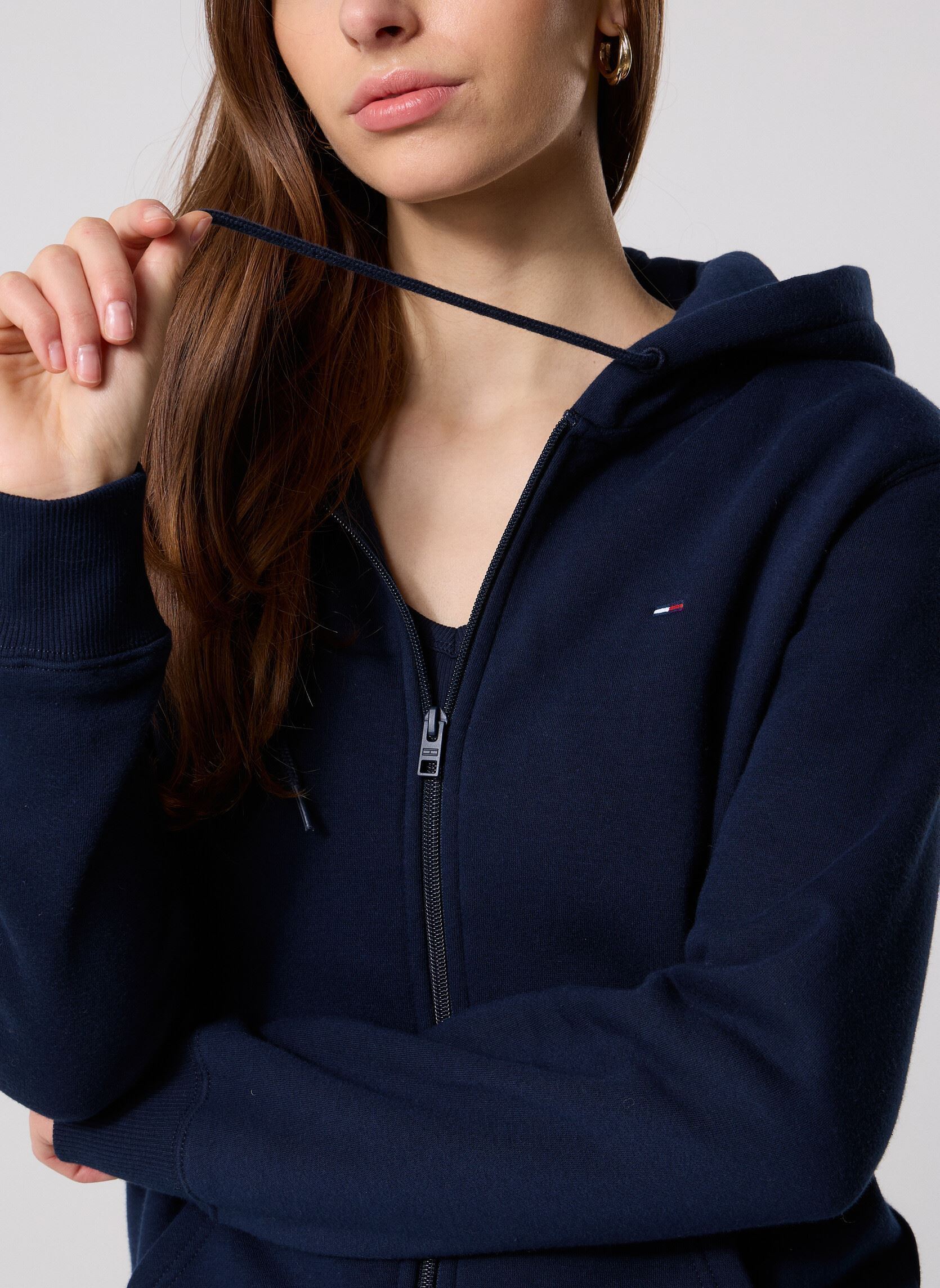 Tommy Jeans Felpe con zip Tjw Reg S Flag Zip T DW0DW19729 donna blu ...