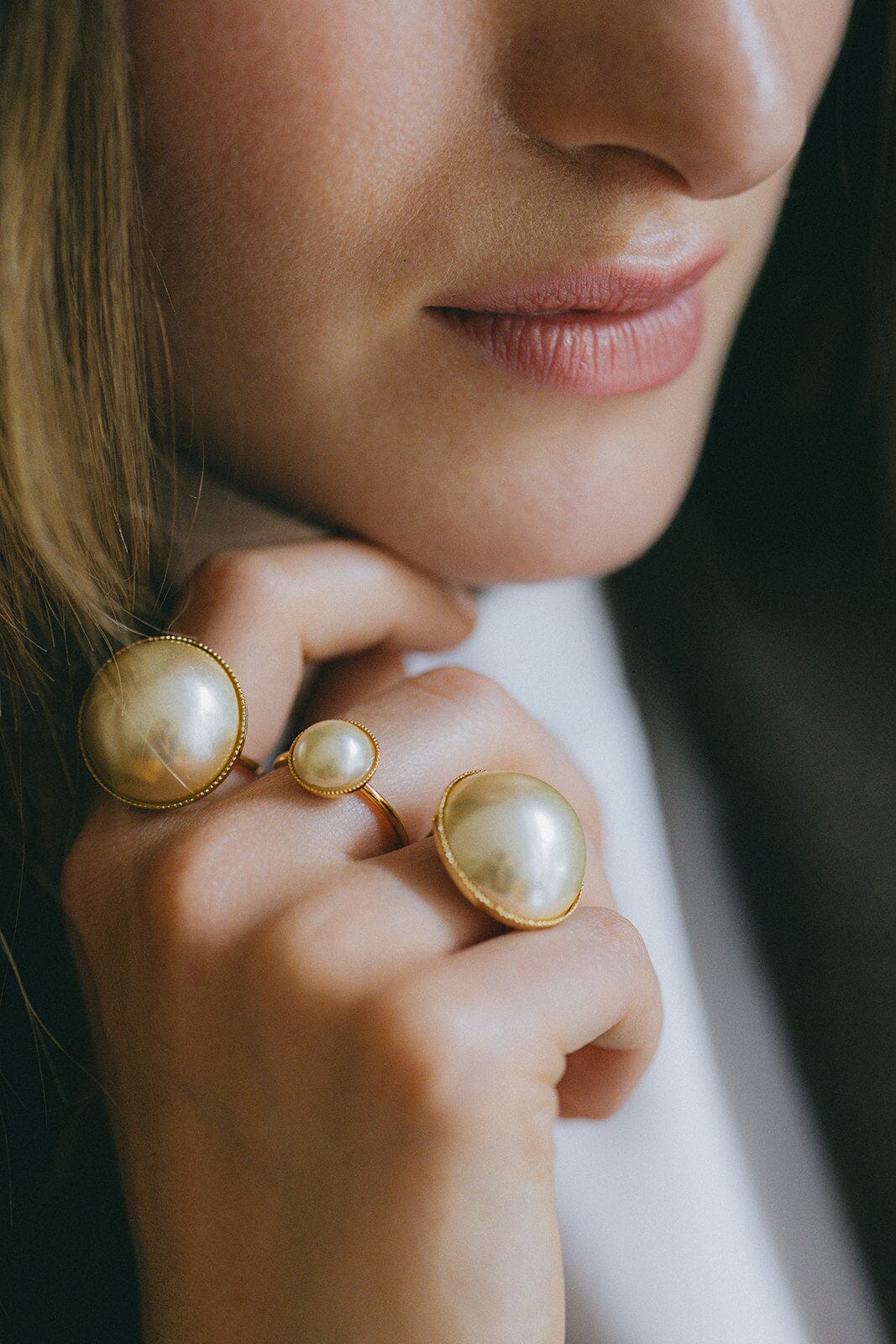 Monsieur Simone Bagues bague perle doré à l'or fin - NÉLYA femme or ...
