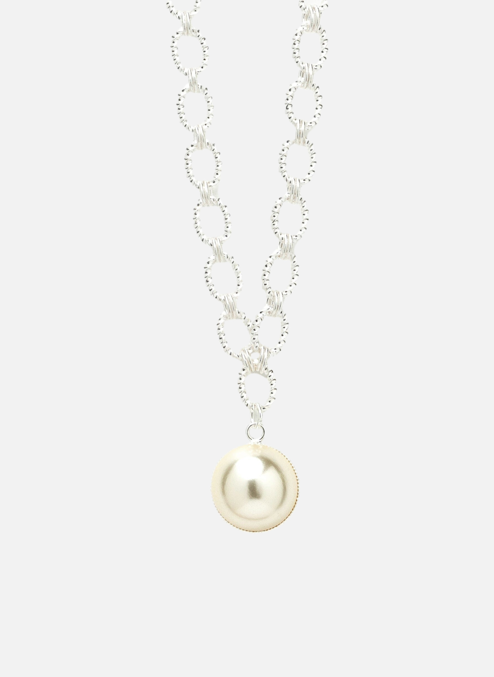 Monsieur Simone Colliers maxi collier perle plaqué argent - NÉLYA femme ...