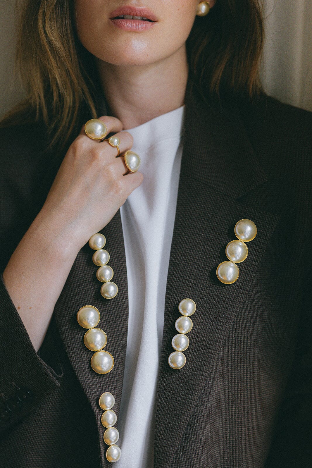 Monsieur Simone Broches broche perles doré à l'or fin - NÉLYA femme or | Sarenza France