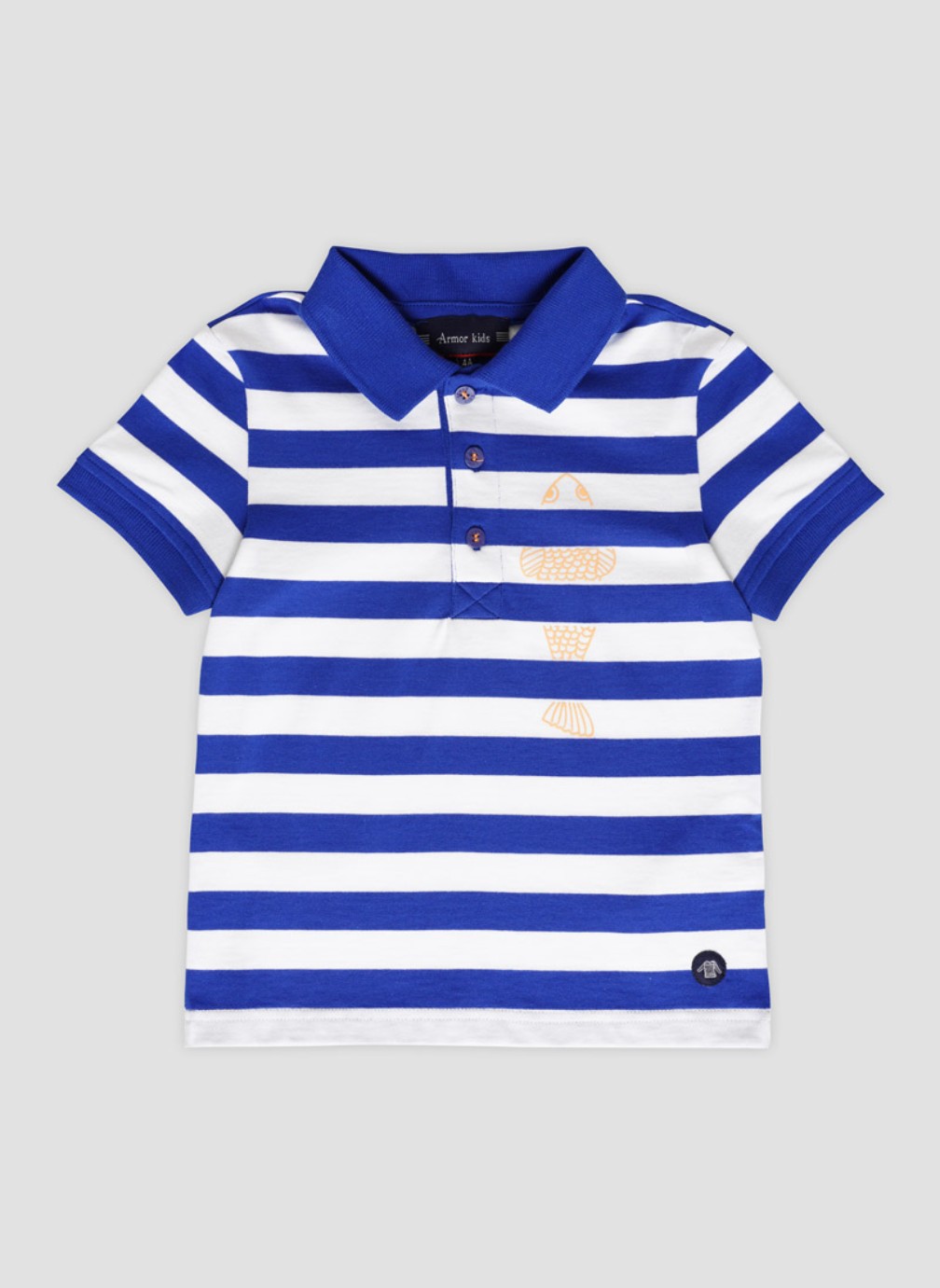 Armor Lux Polos Polo Poisson blanc/etoile fille bleu | Sarenza France