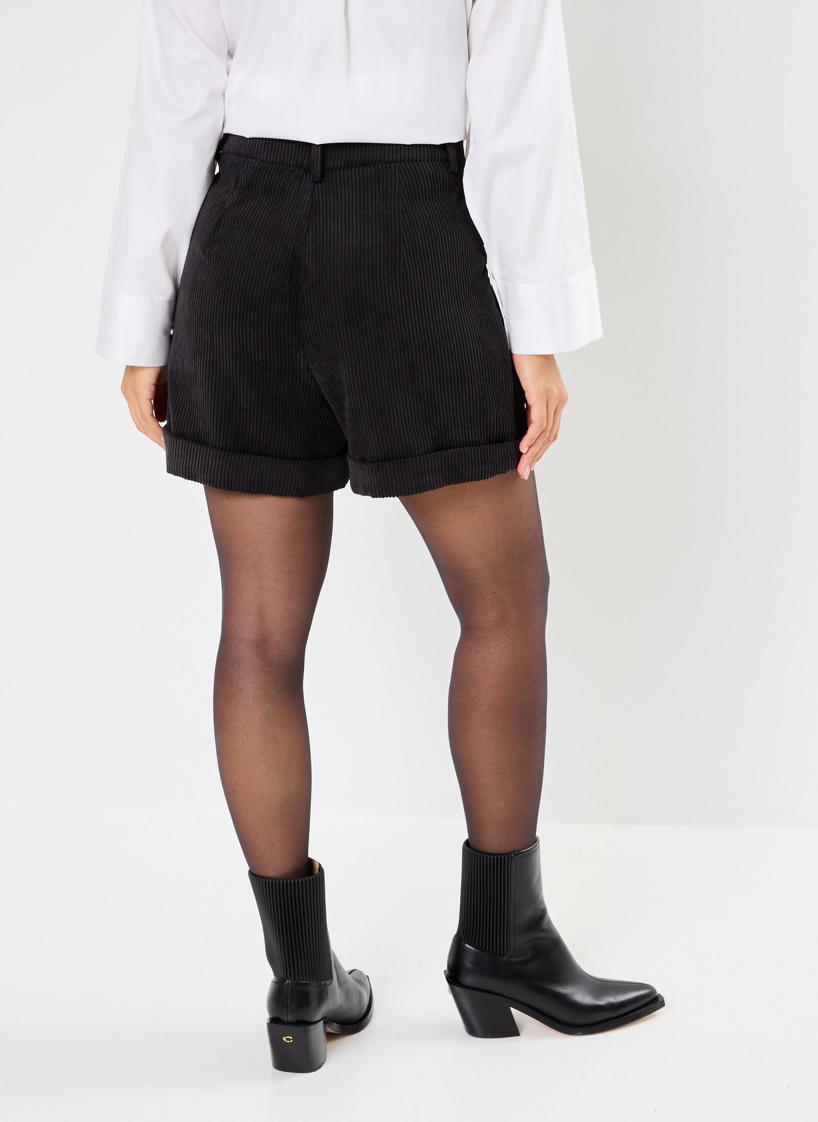 Vero Moda Shorts Short - VMPAM MW CORDUROY SHORTS WVN LCS GA femme noir ...