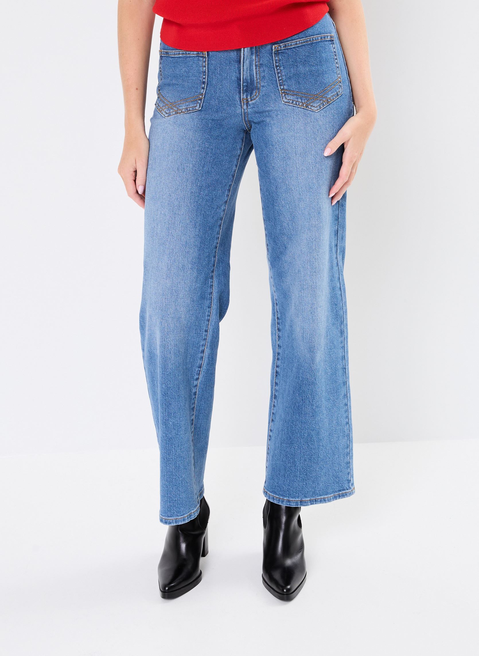 Vila Jeans large Jean large - VILORIE RW WIDE POCKET JEANS/C29 femme ...