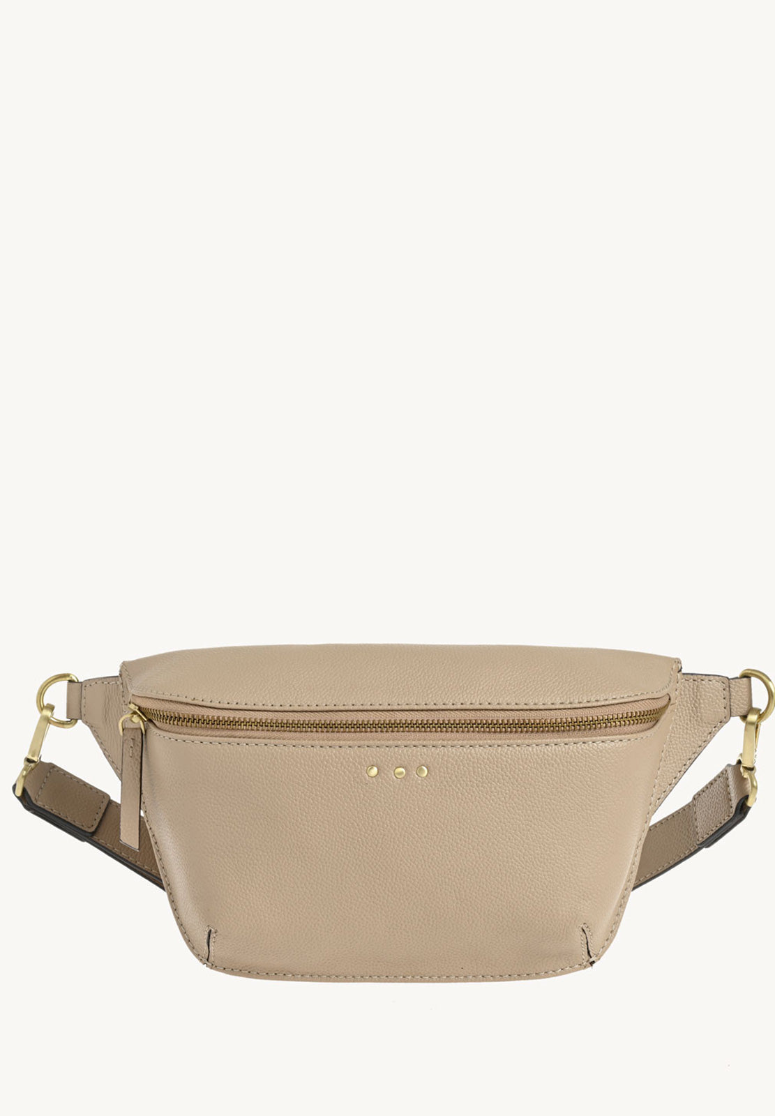 Loxwood Sacs banane GAYA - Sac banane en cuir grainé beige | Sarenza France