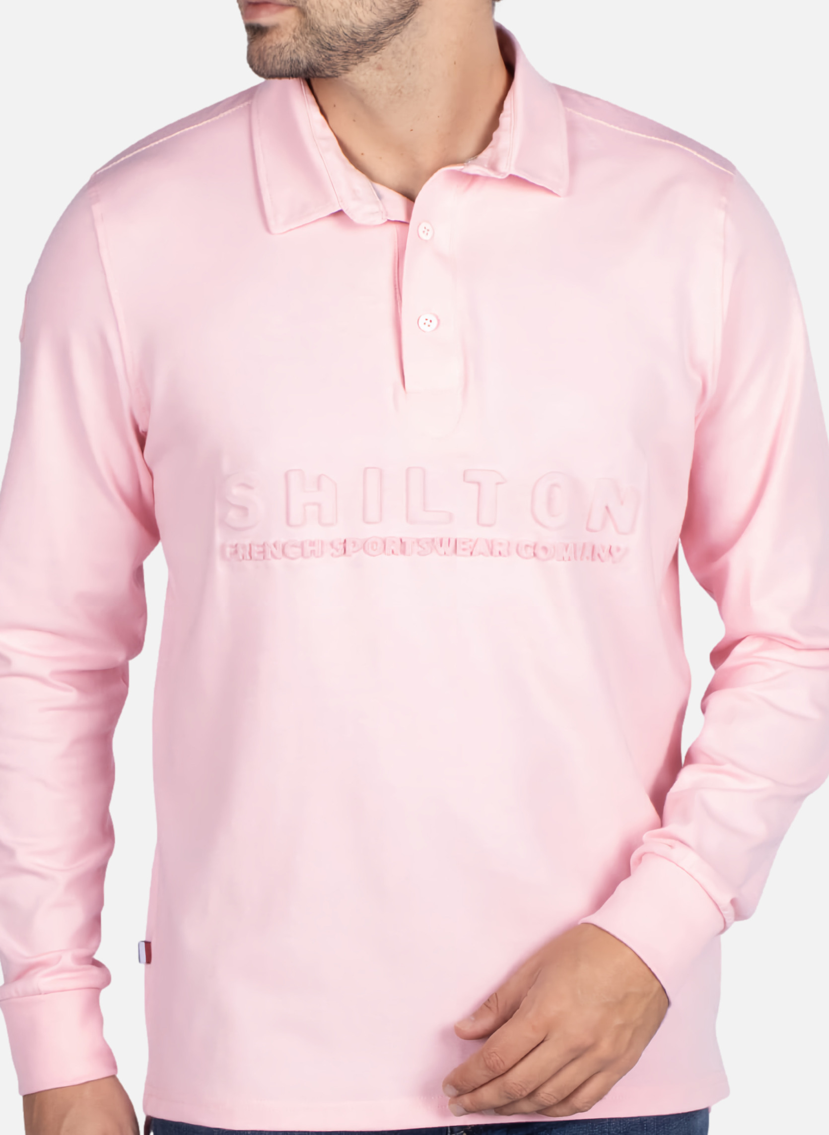 Shilton Polos manches courtes Polo relief basic - H23106 - Rose homme ...
