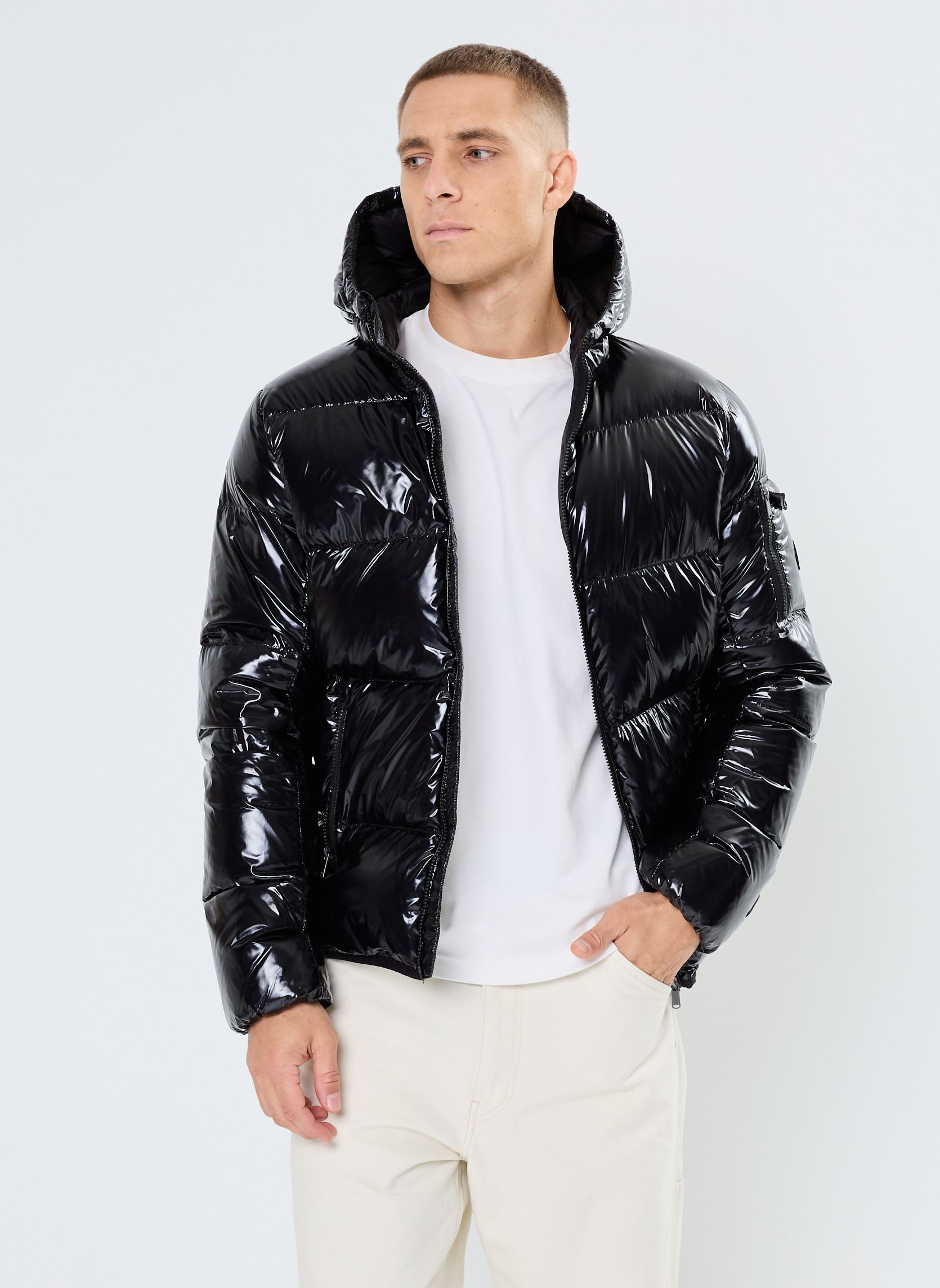 JOTT Doudounes Doudoune - Java Laquee homme noir | Sarenza France