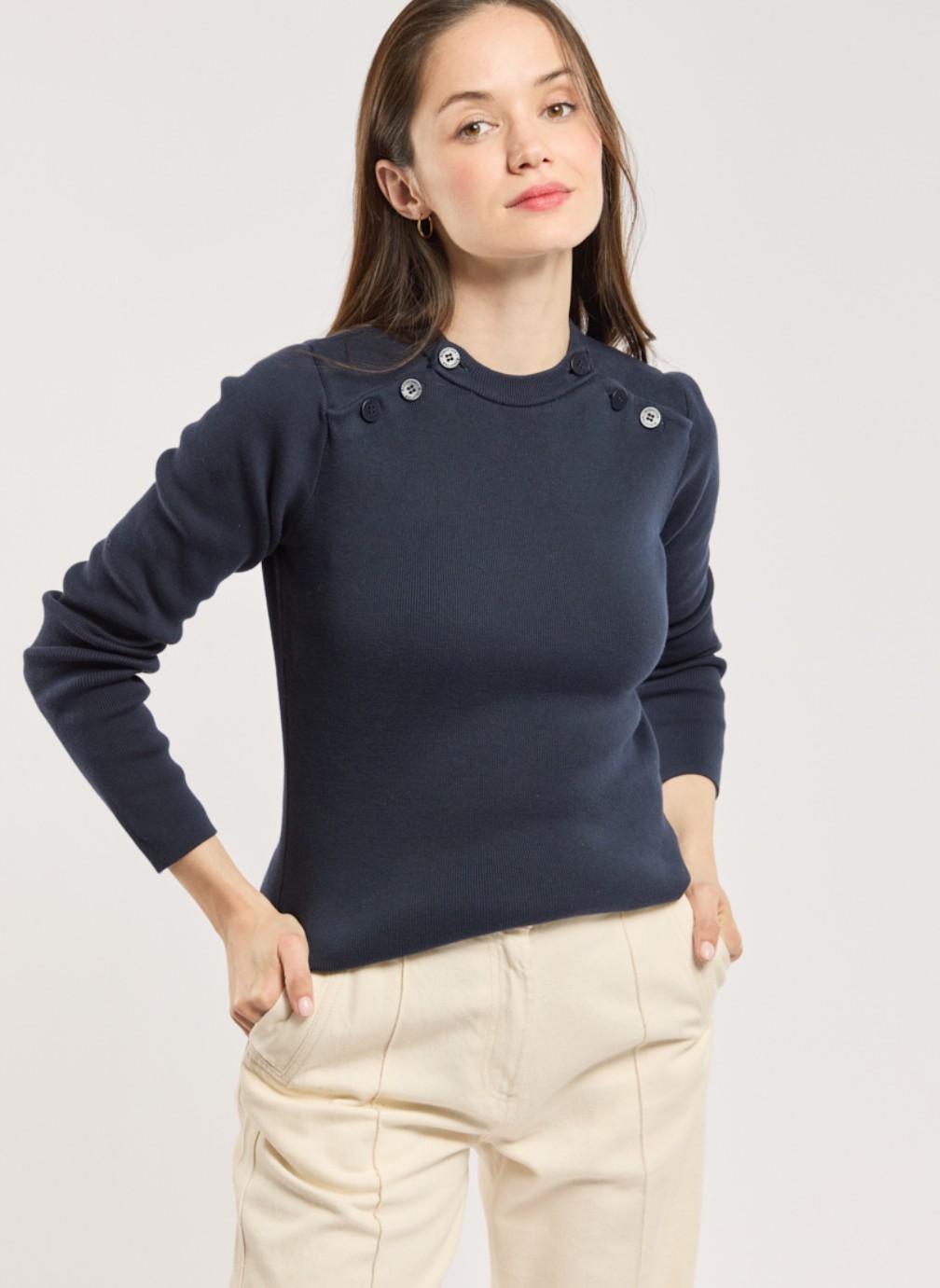 Armor Lux Pulls Pull 49234 allure/milk femme bleu | Sarenza France
