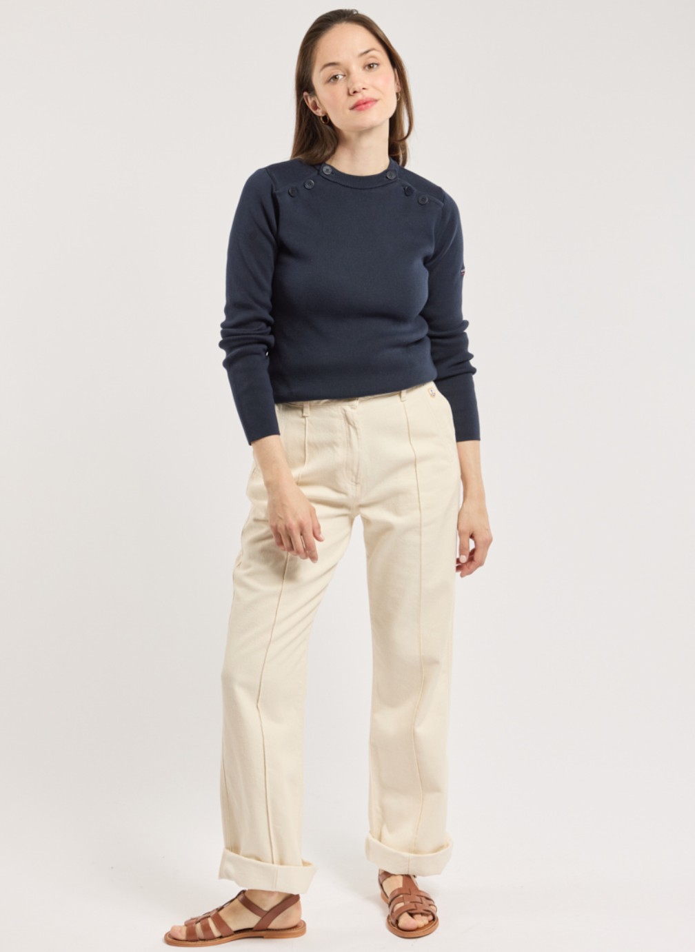 Armor Lux Pulls Pull 49234 allure/milk femme bleu | Sarenza France