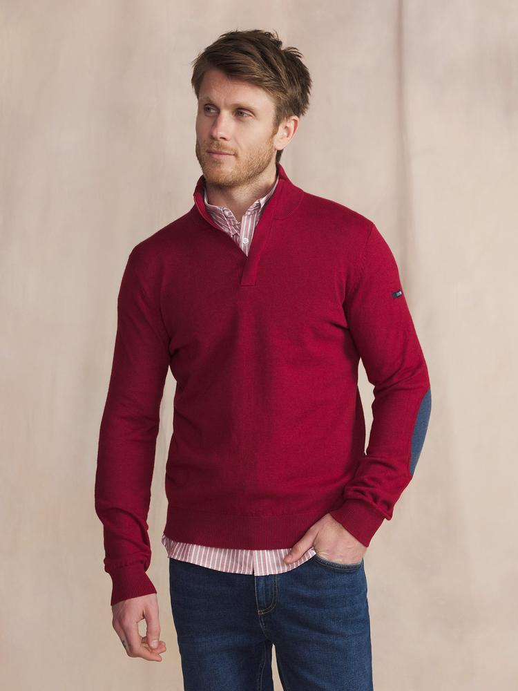 TBS Pulls Pull col camionneur MALIKCAM ROSE/ROUGE homme rouge | Sarenza ...