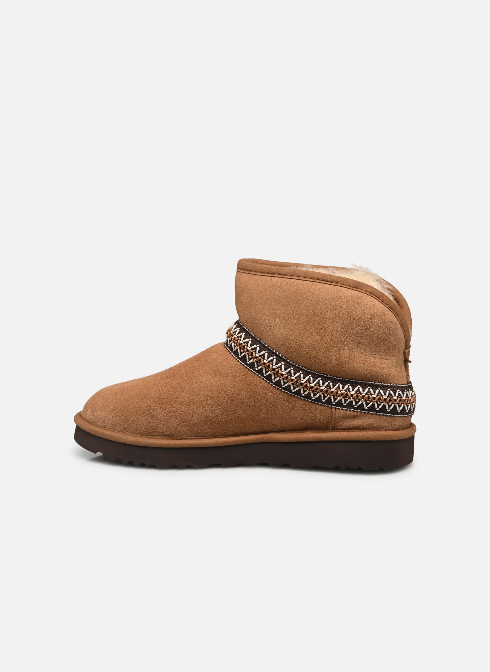 UGG Bottines fourrées Bottines - W CLASSIC MINI CRESCENT femme marron ...