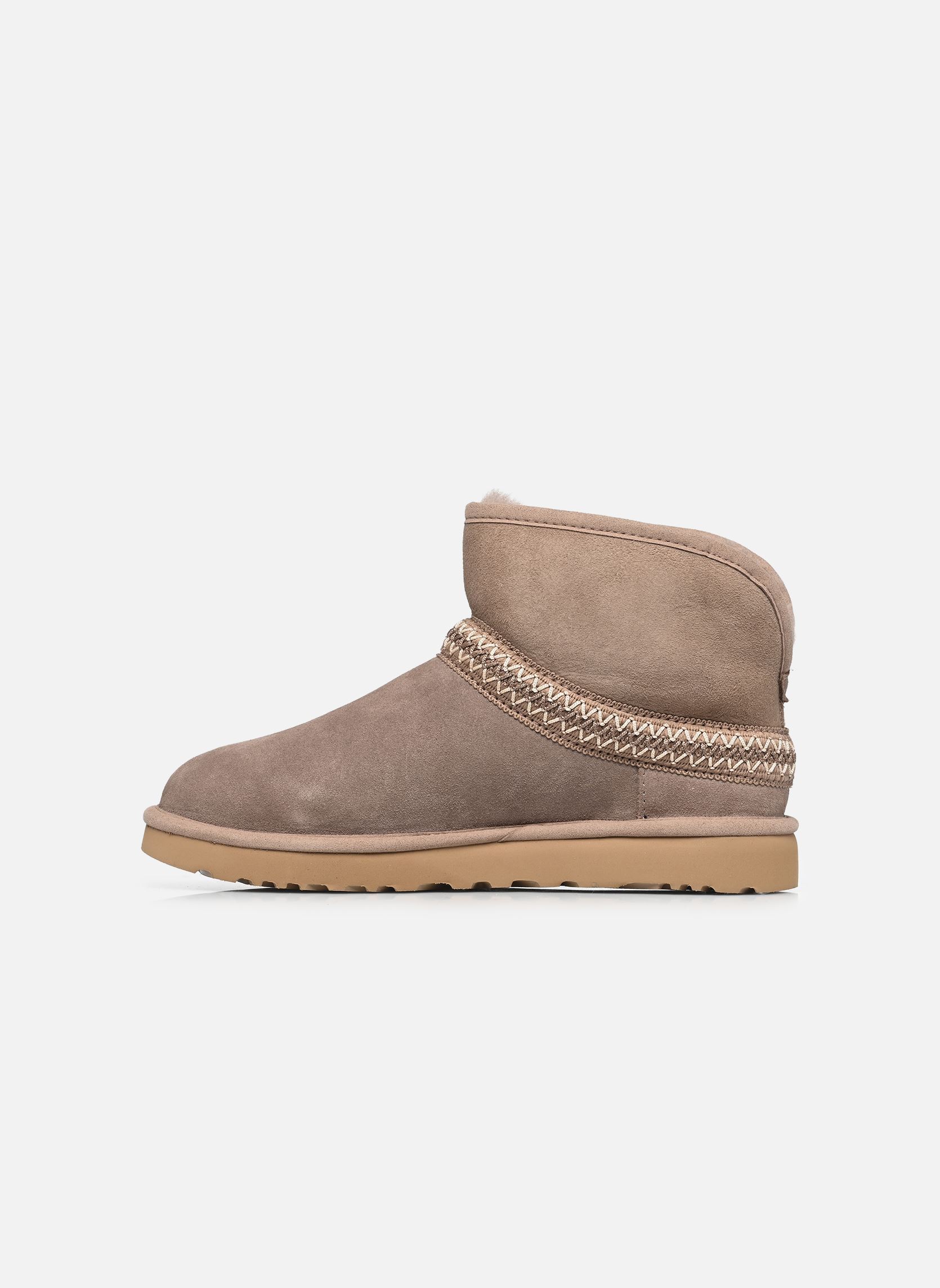 UGG Bottines fourrées W CLASSIC MINI CRESCENT femme marron | Sarenza France