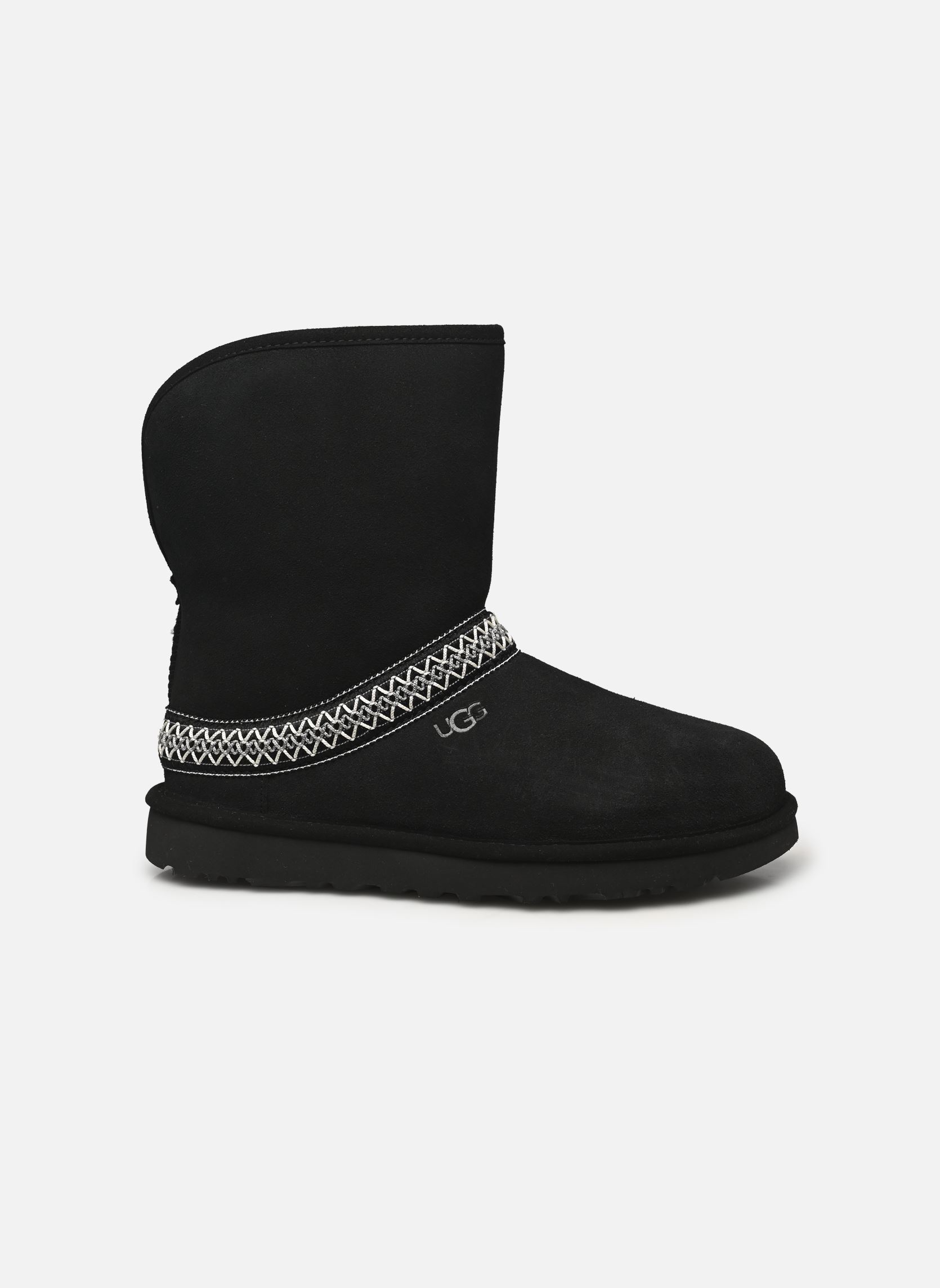UGG Bottines fourrées Bottines - W CLASSIC SHORT CRESCENT femme noir ...
