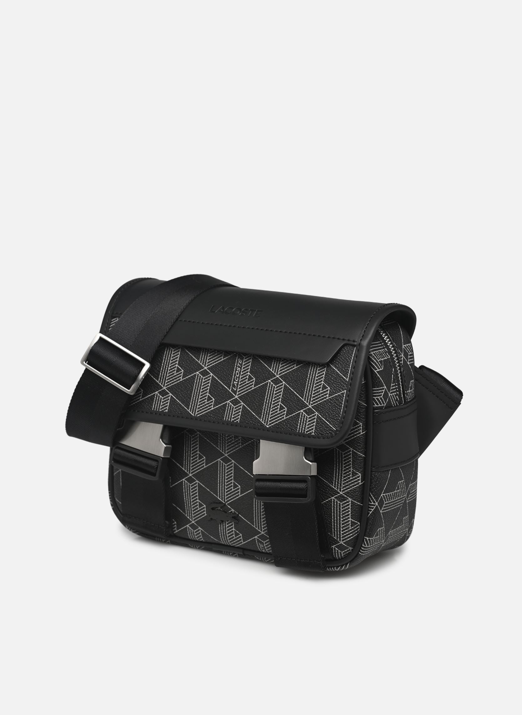 Lacoste Sacs bandoulière The Blend Monogram Messenger Bag homme noir ...