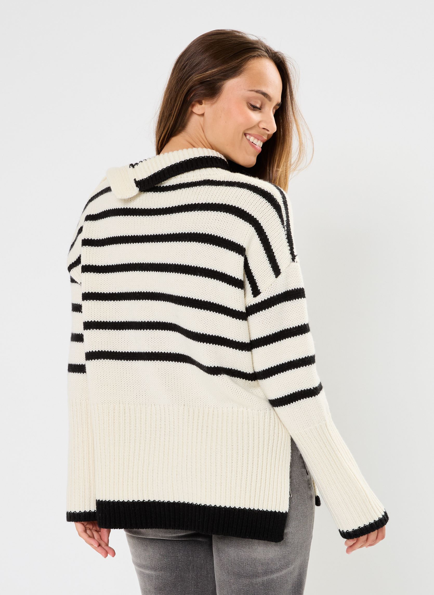 Five Jeans Pulls Pull - PW2409 B PULL femme blanc | Sarenza Suisse