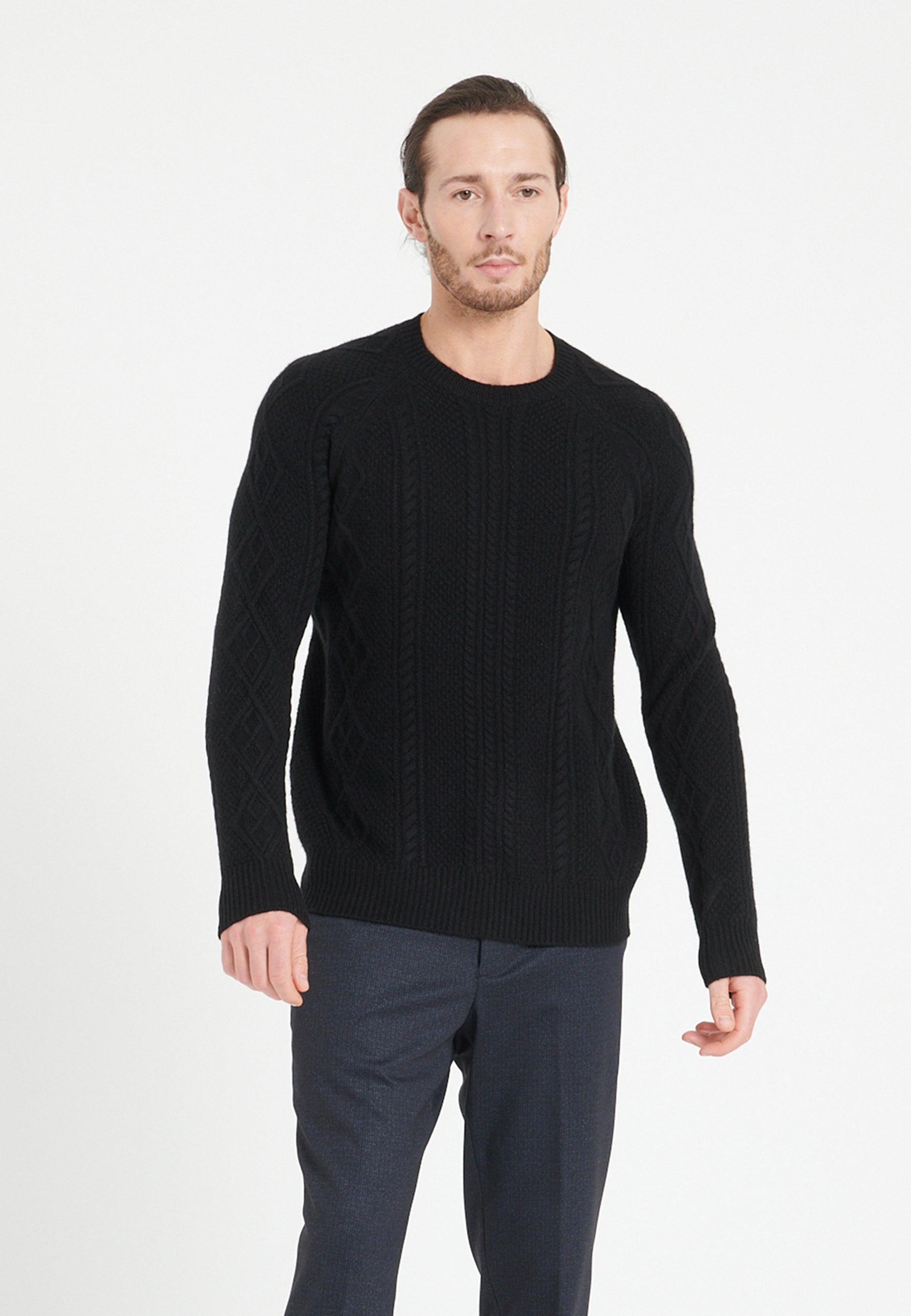 Studio Cashmere8 Pulls Pull col rond homme en cachemire 6 fils - ZACH 1 ...