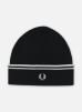 Fred Perry Bonnet - TWIN TIPPED MERINO WOOL BEANIE (Noir) - Bonnets ...