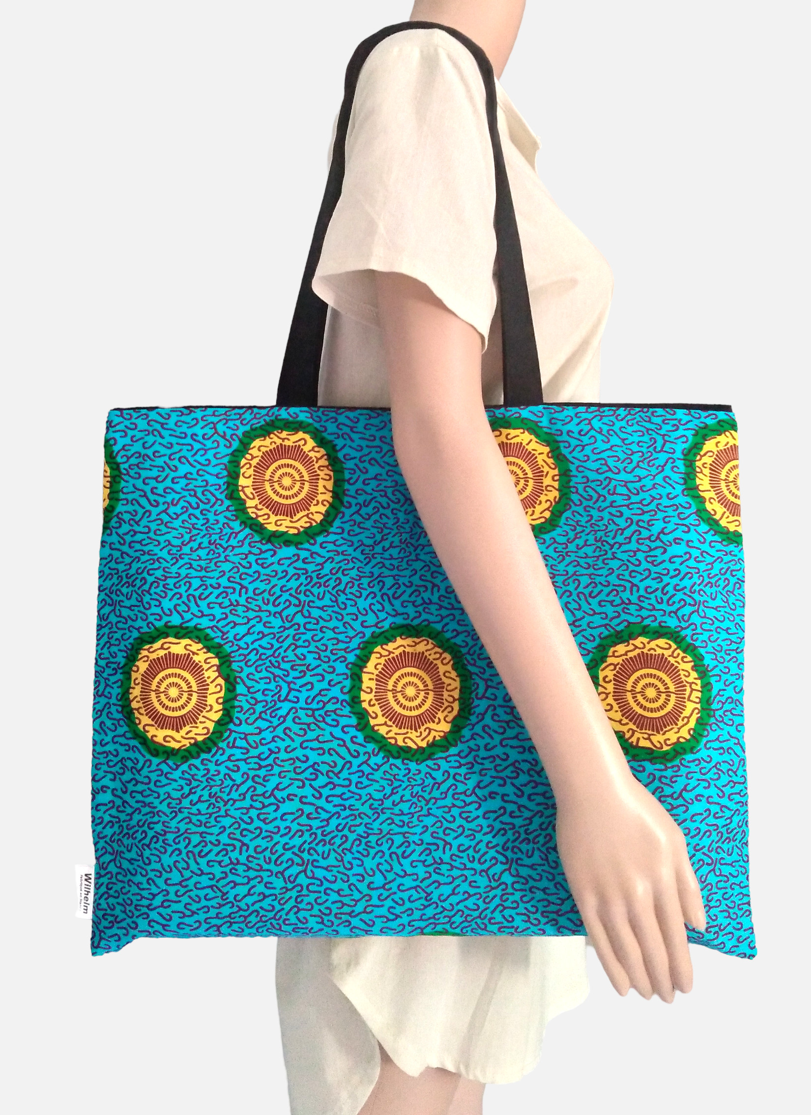 WILHELM Sacs bandoulière Sac porté épaule en tissu wax africain 100% ...