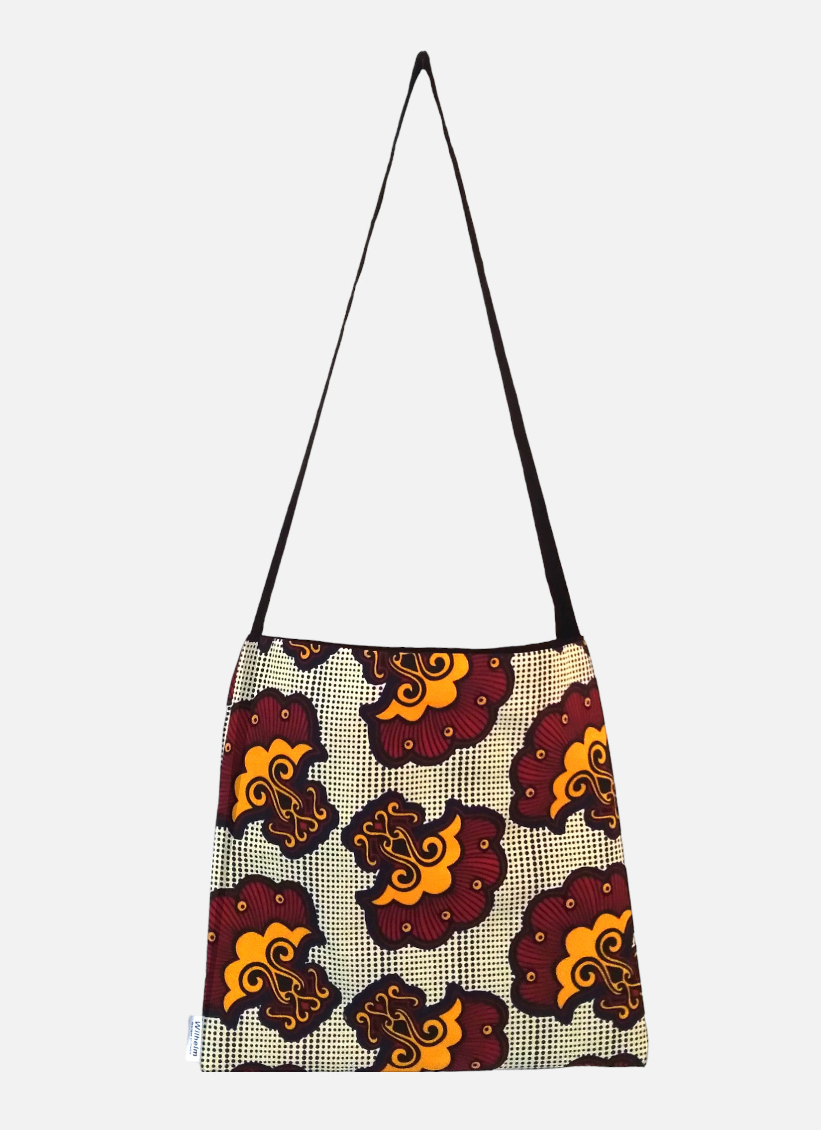 WILHELM Sacs à dos Sac bandoulière tissu wax africain 100% coton Fleurs ...