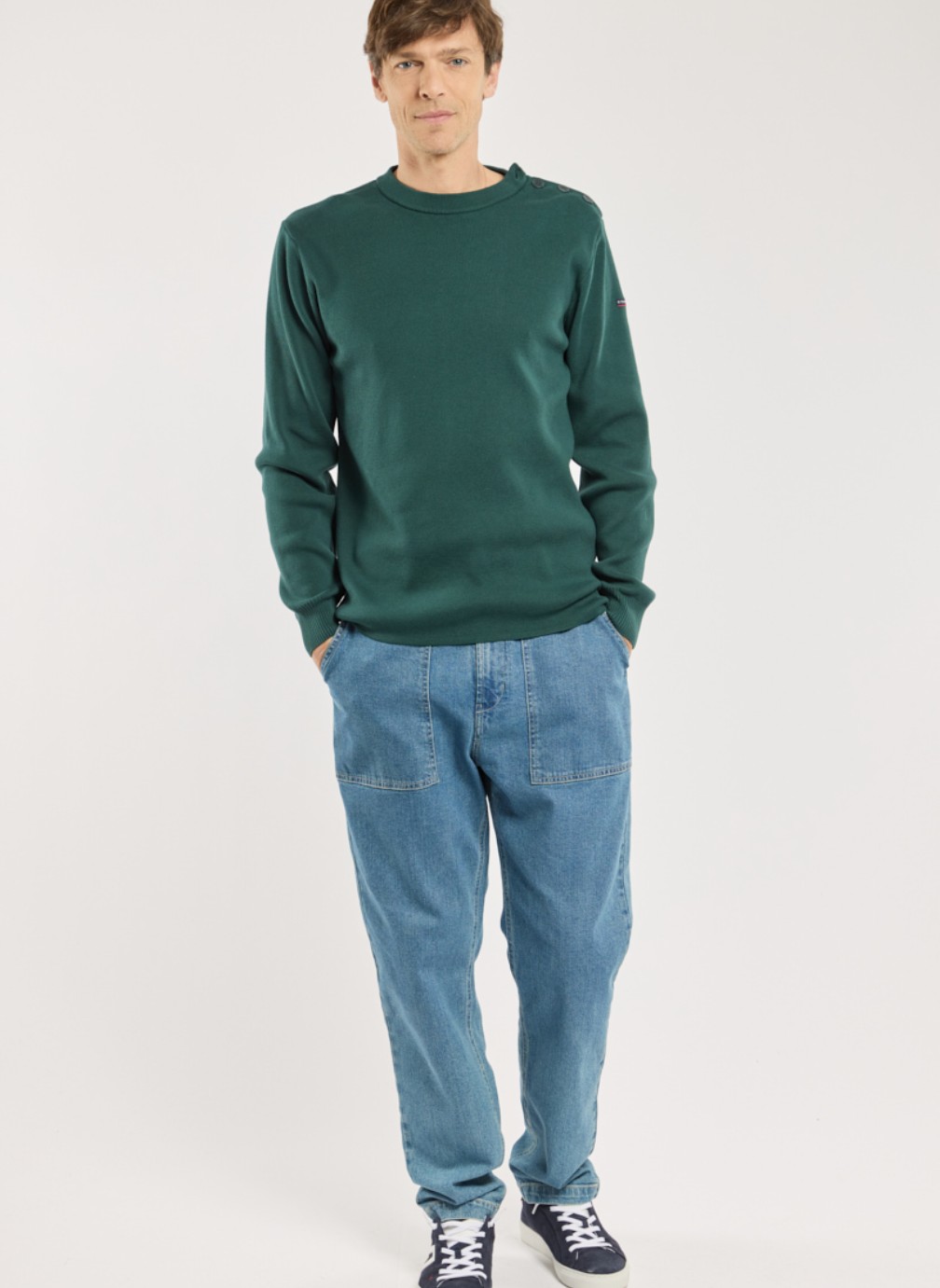 Armor Lux Pulls Pull 46496 milk/ozero homme bleu | Sarenza France