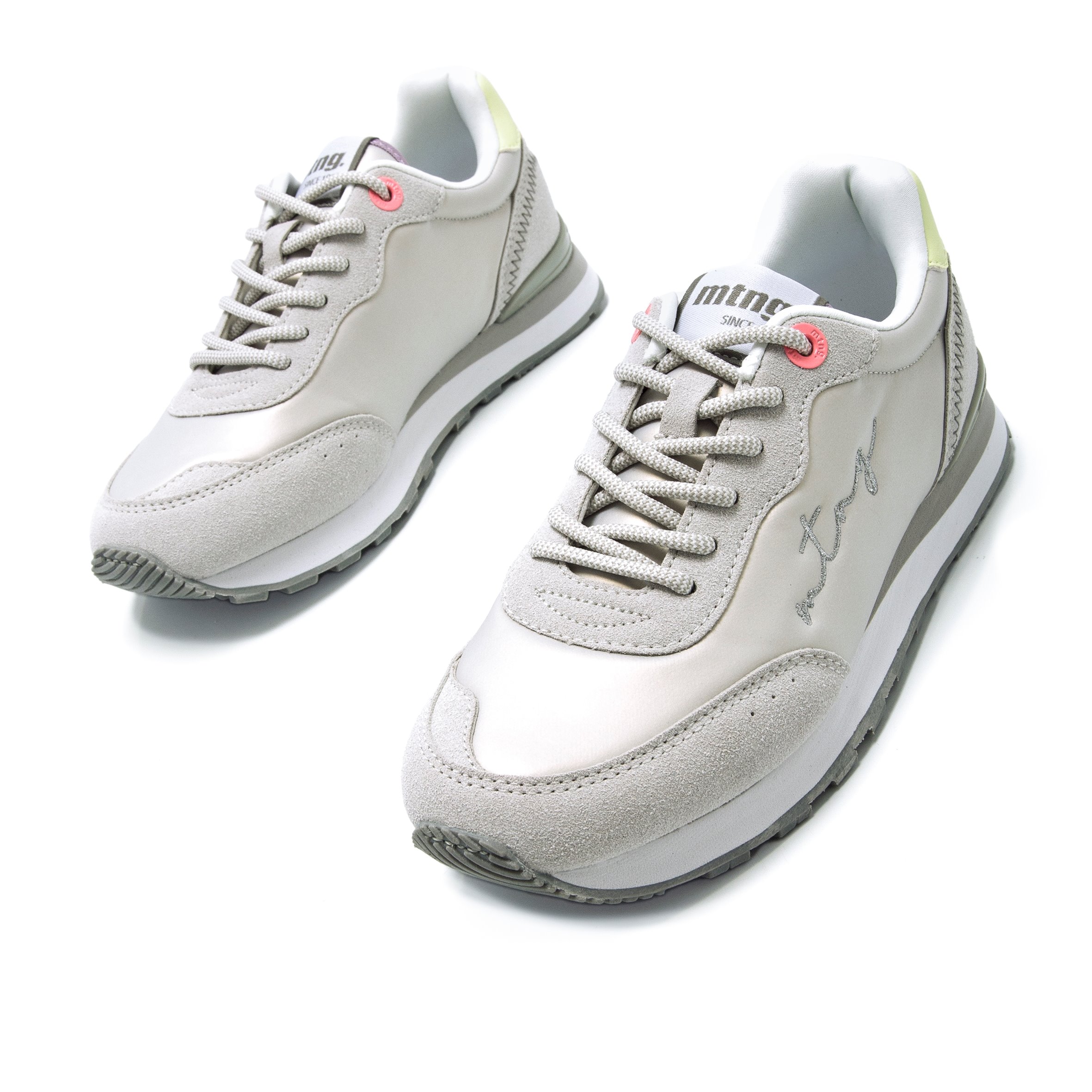 MTNG Baskets Sneakers Femme MTNG JOGGO argent 59652 femme gris ...