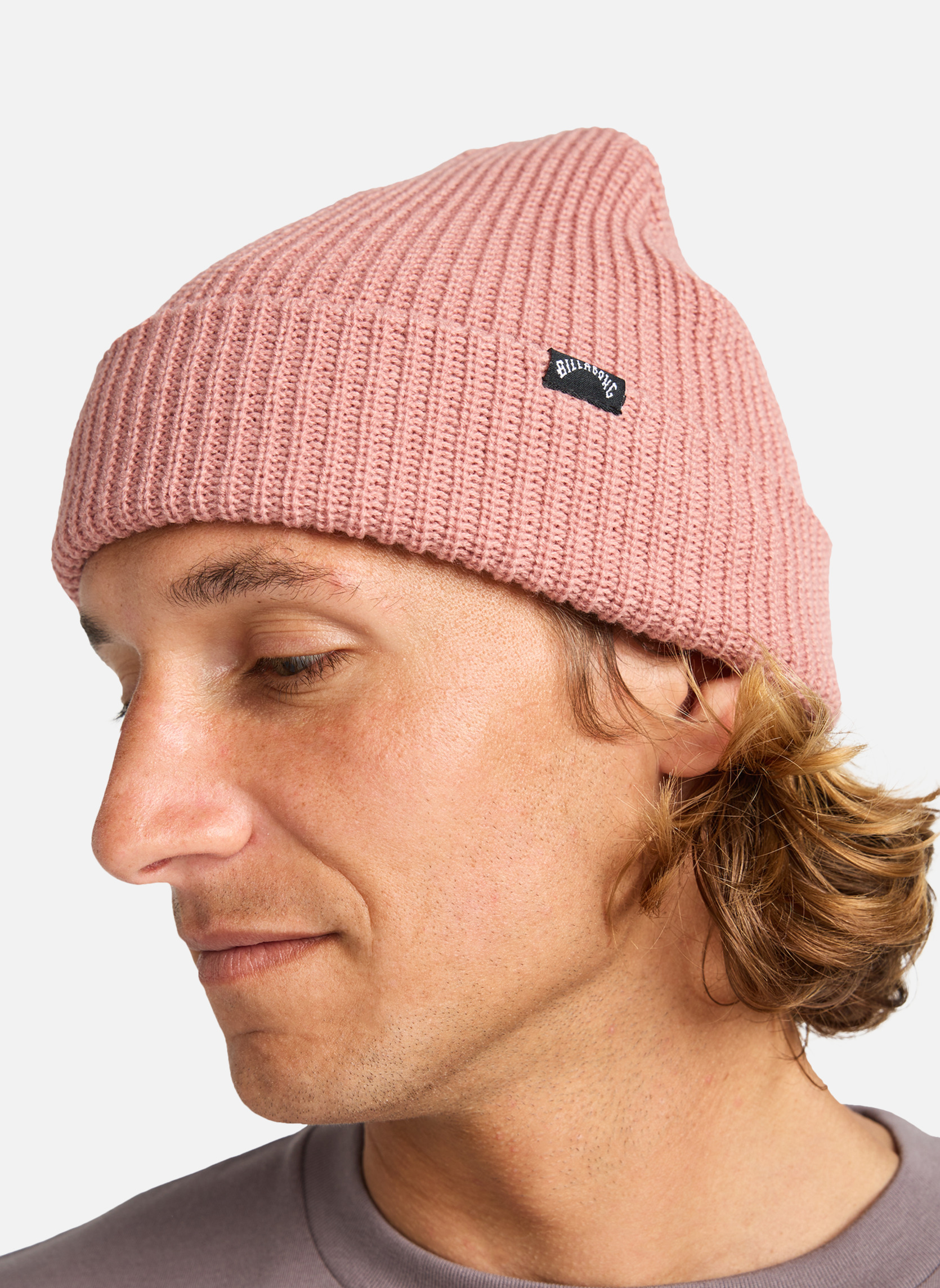 Billabong Bonnets Bonnet à revers en tricot ARCADE homme rose | Sarenza ...