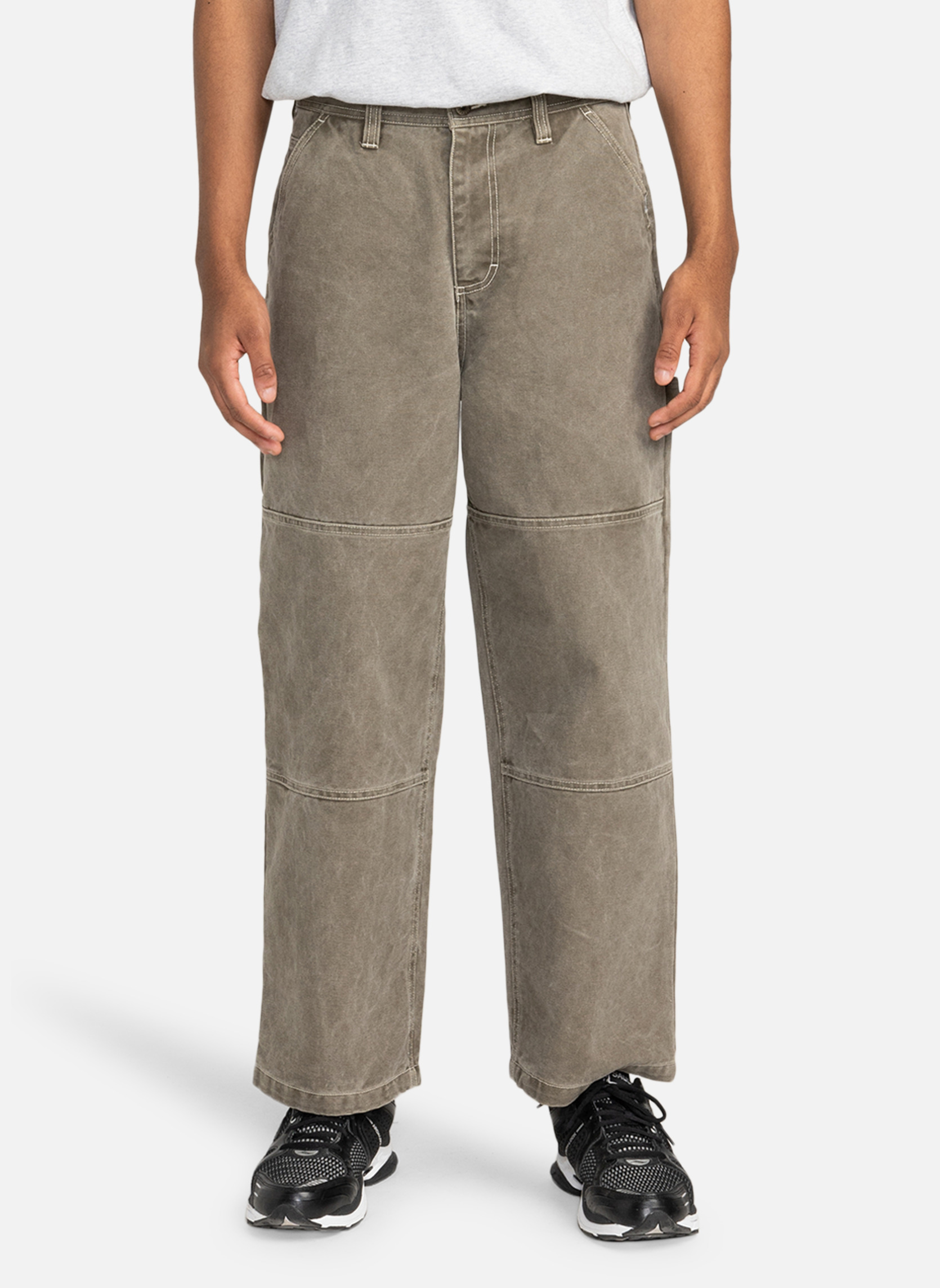 Element Pantalons droits Pantalon baggy CARPENTER CANVAS homme marron ...