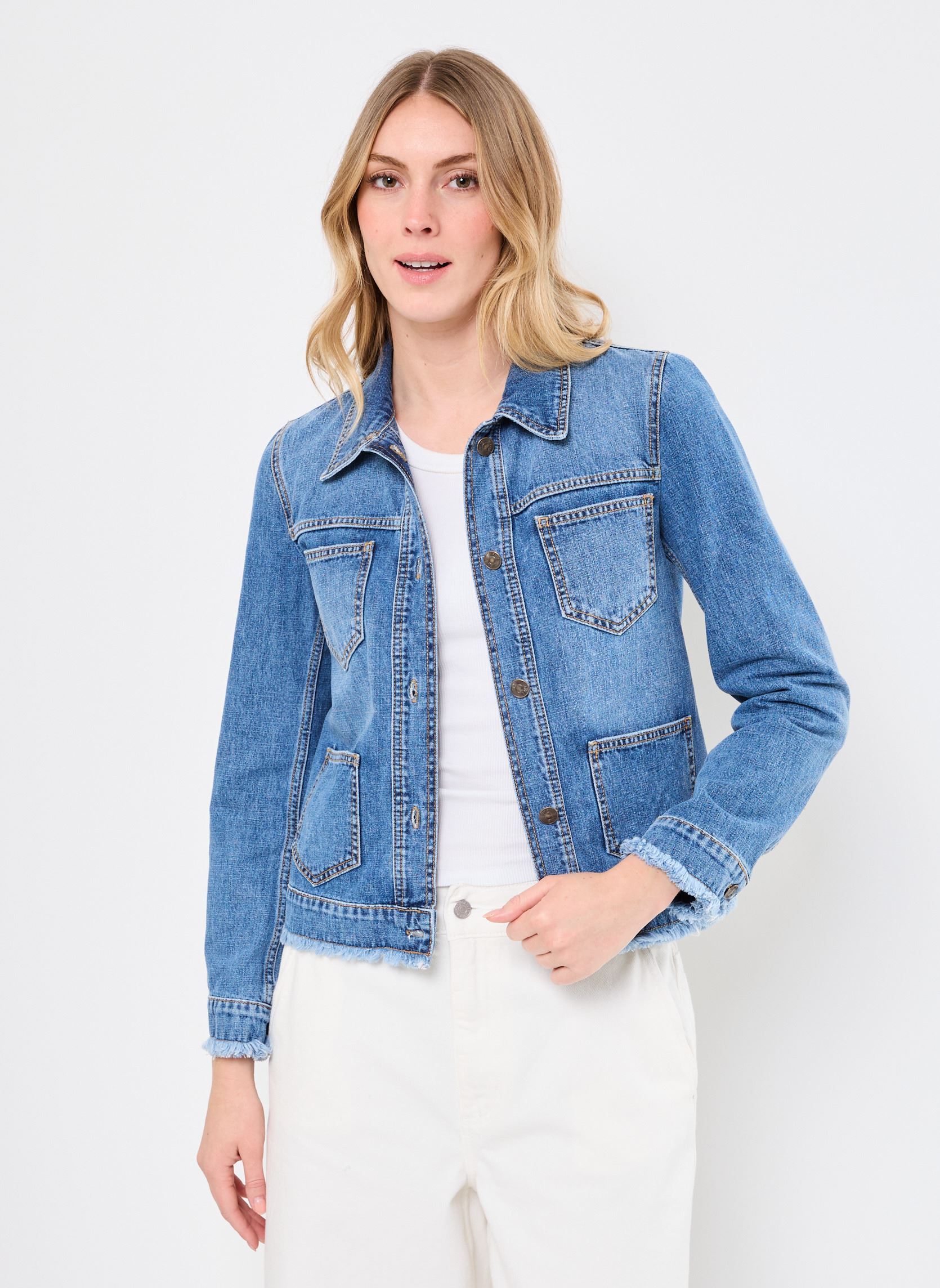 Five Jeans Vestes en jean 43684 VASERA VESTE femme bleu | Sarenza France