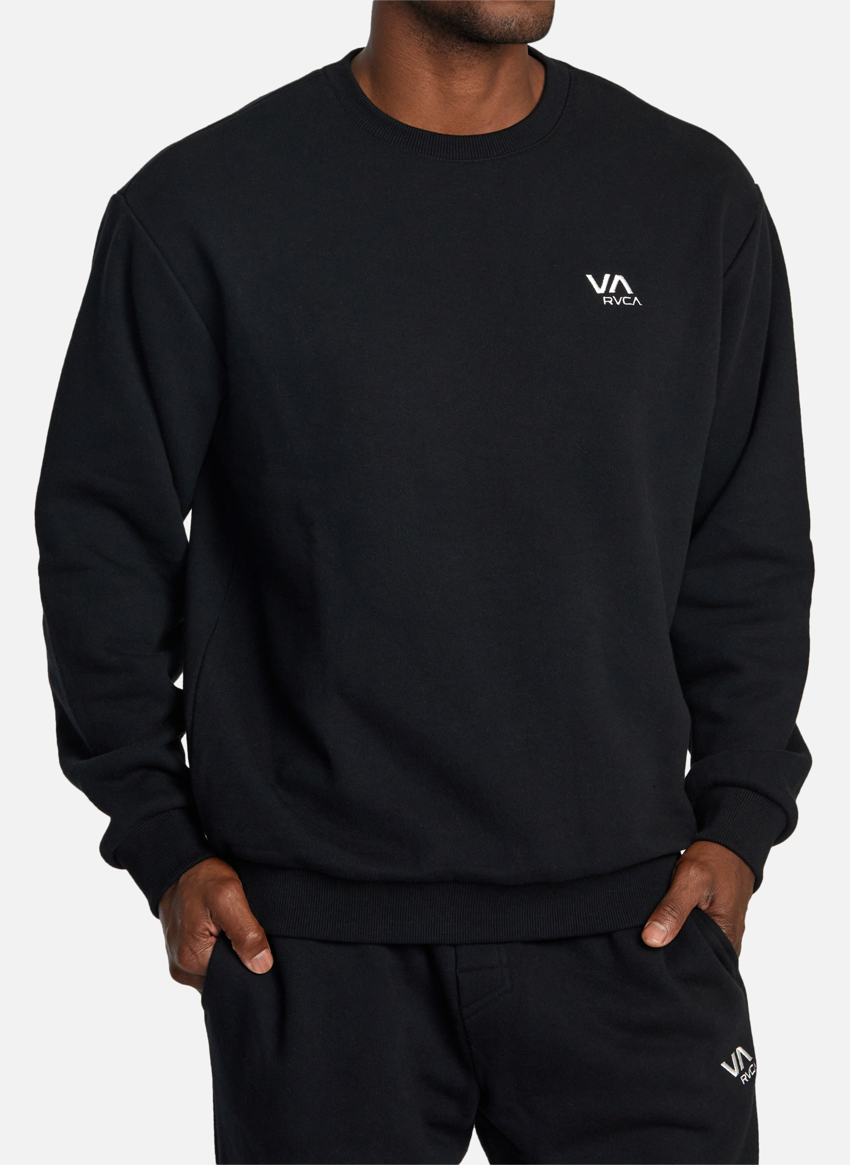 RVCA Sweats à capuche Sweat à col rond VA ESSENTIAL homme noir ...
