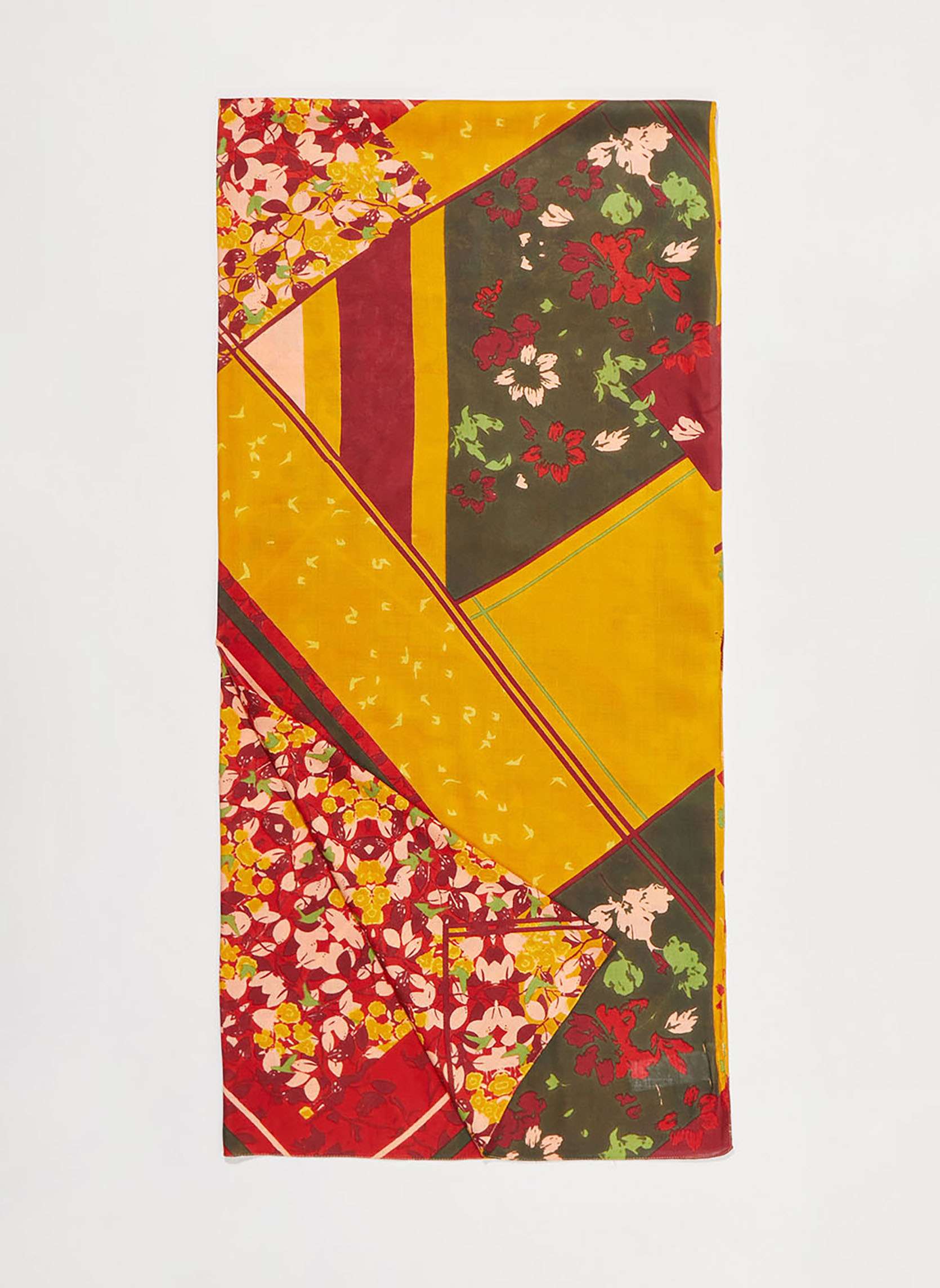 La Fiancée Foulards Grande étole fluide imprimée GRIMM femme jaune ...