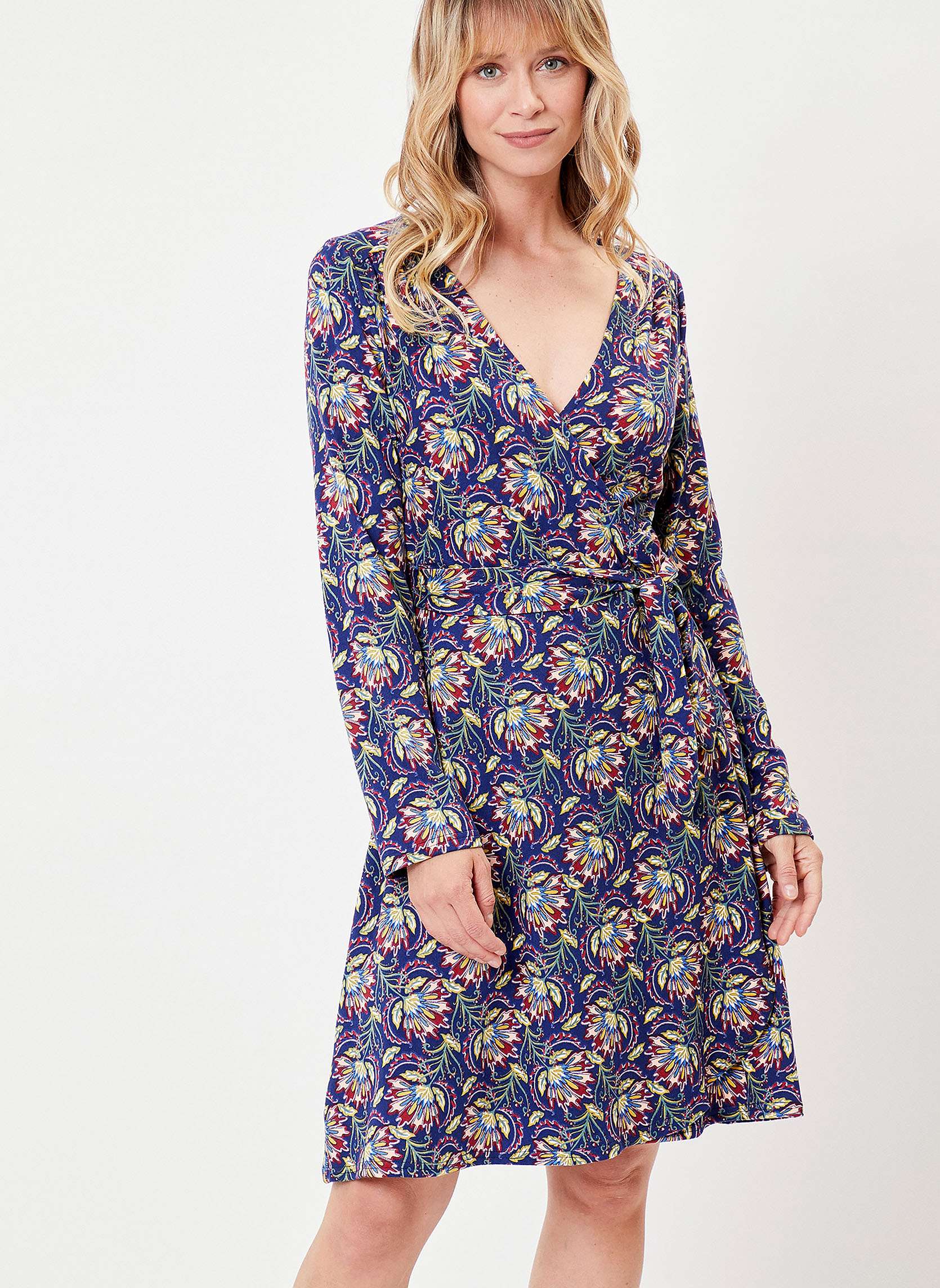 La Fiancée Robes Robe portefeuille imprimée maille jersey BALINA femme ...