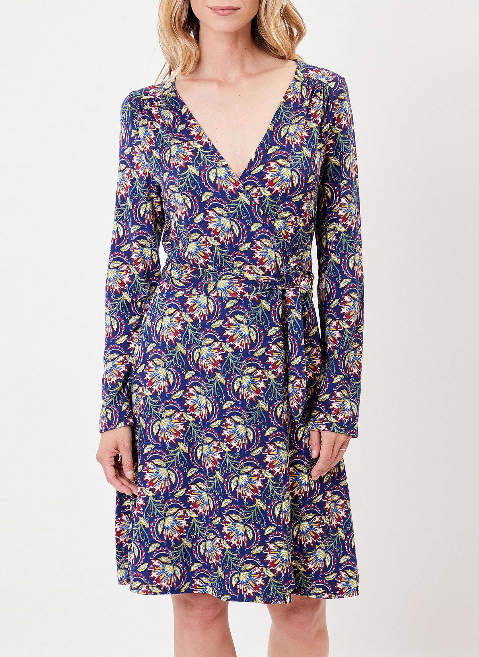 La Fiancée Robes Robe portefeuille imprimée maille jersey BALINA femme ...